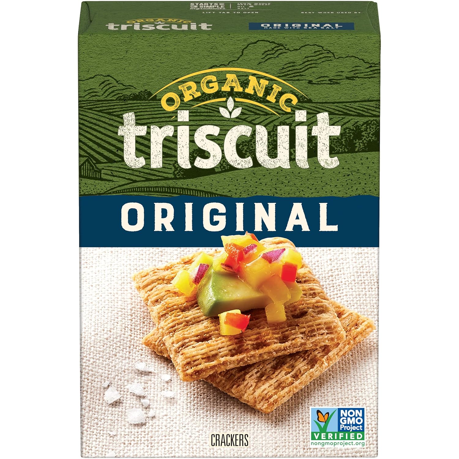 Amazon.com: Triscuit Organic Original Whole Grain Wheat Crackers ...
