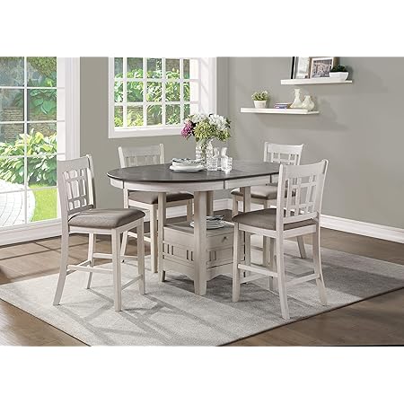 Amazon.com - Lexicon Braun 5-Piece Counter Height Dining Set, Antique ...