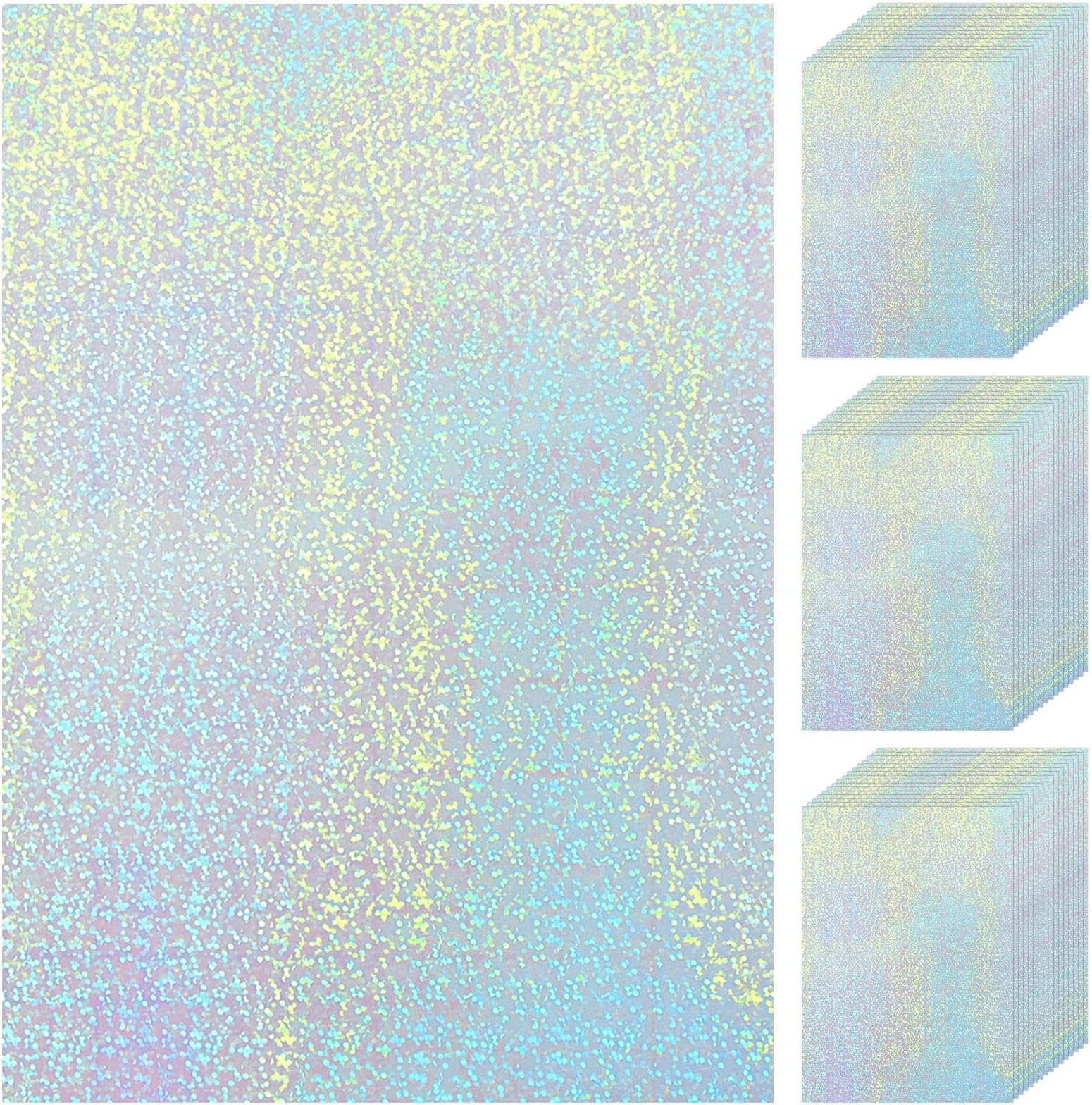 Amazon.com: Nezyo 60 Sheets Holographic Laminate Sheets Clear Glitter ...
