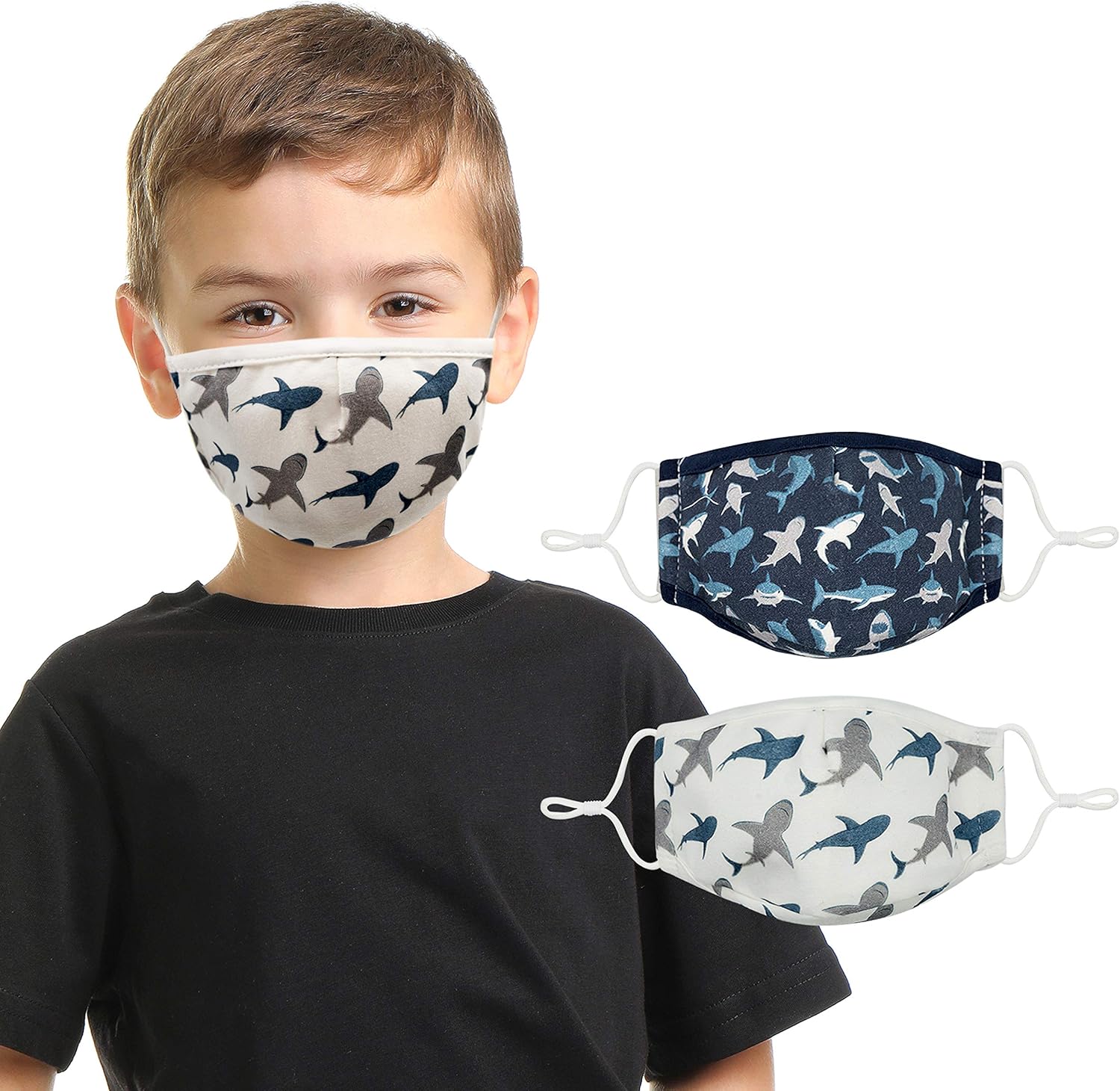 Amazon.com: Atalpha Shark Face Mask for Kids (2 Pack) Ages 6-14 Cool ...