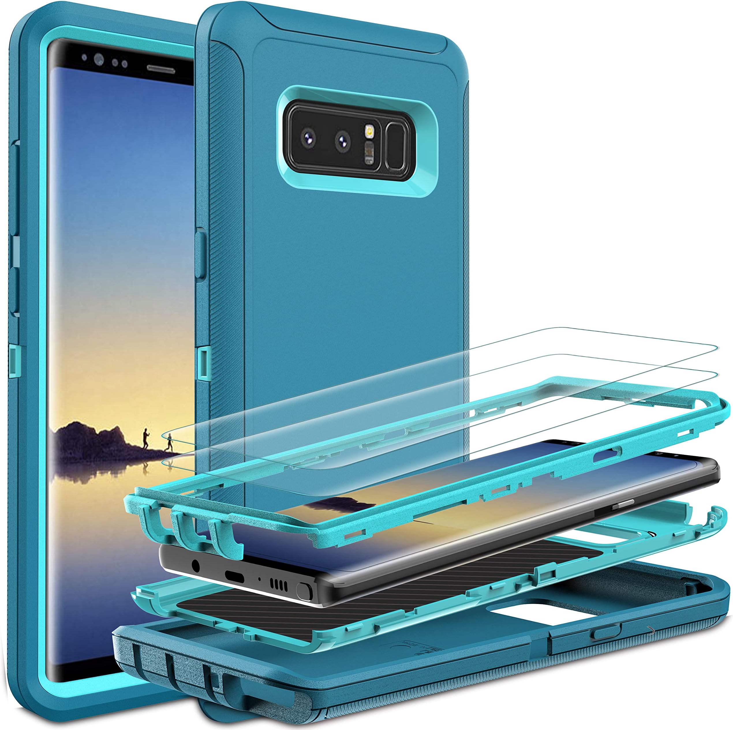 Amazon.com: Galaxy Note 8 Case, Clayco [Hera Series] Full-Body Rugged ...