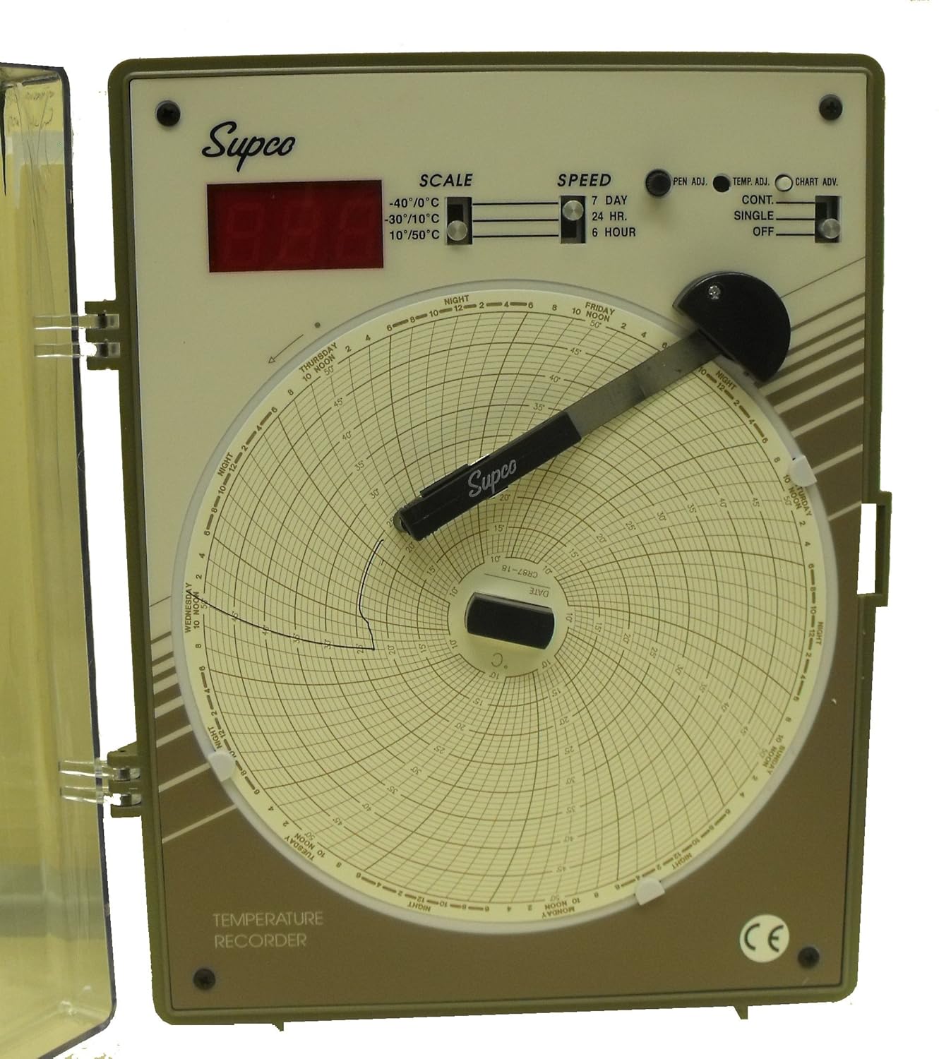 Supco CR87JC Celsius Type J Thermocouple Temperature Circular Chart ...