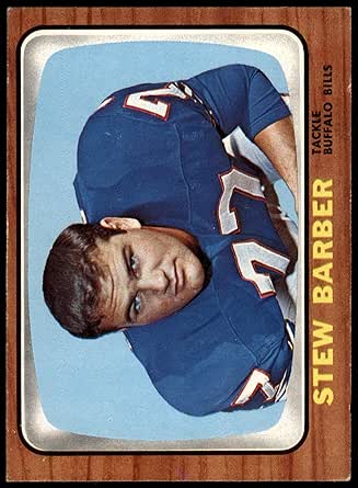 Amazon.com: 1966 Topps # 16 Stew Barber Buffalo Bills (Football Card ...