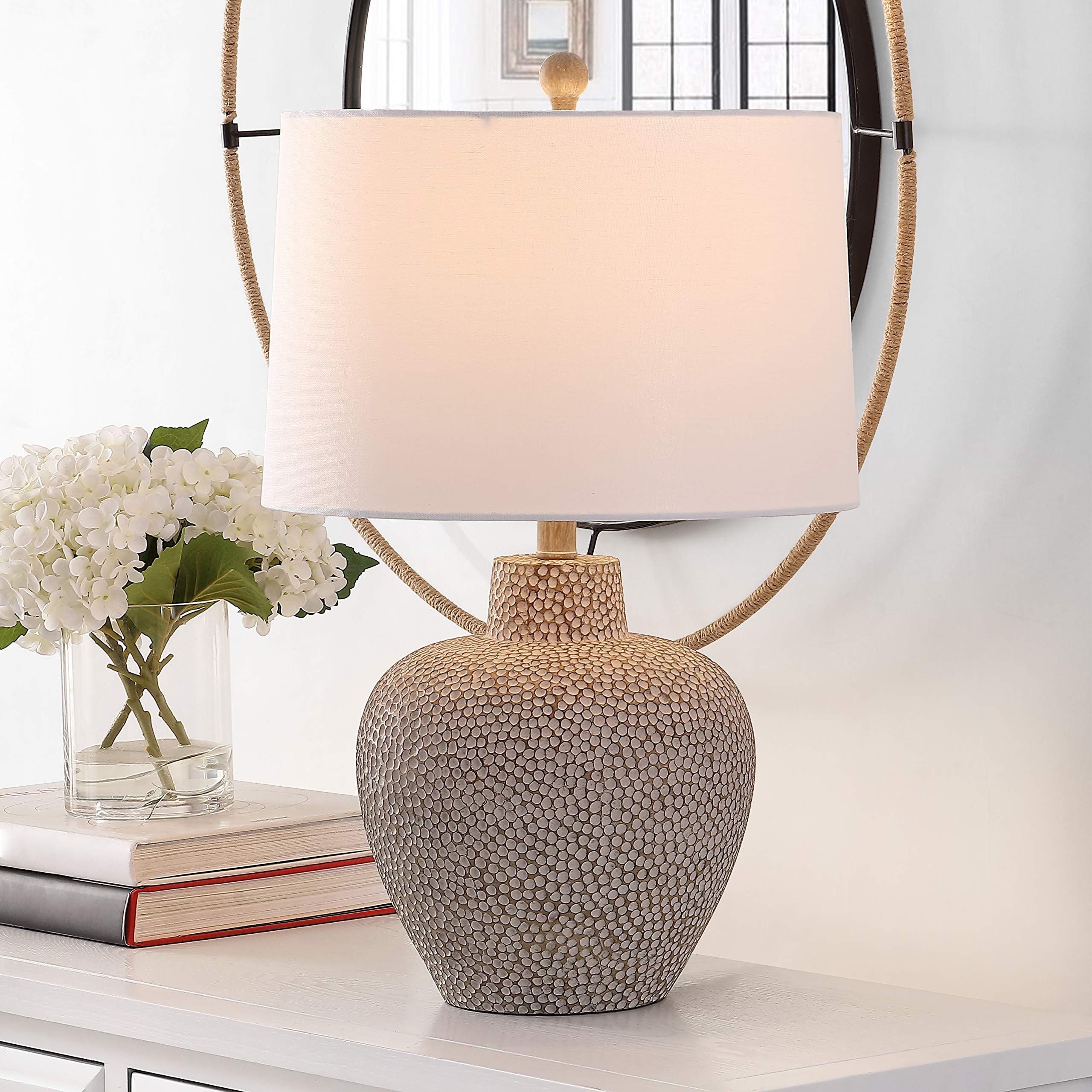SAFAVIEH Lighting Collection Sawyer Modern Ivory Ceramic 24-inch ...