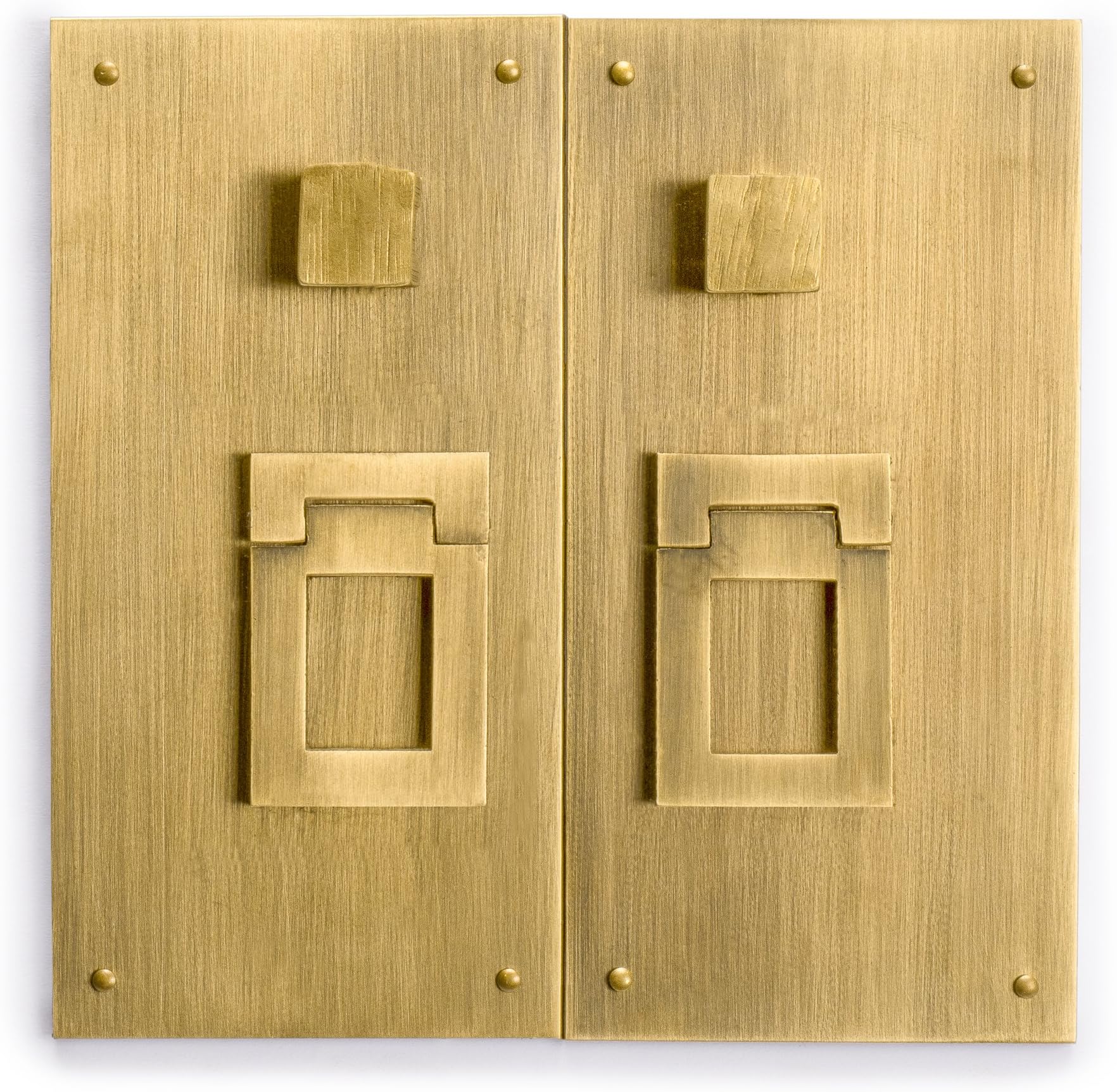 Hardware Philosophy Brass Bamboo Curve Cabinet Face Plate Backplate ...