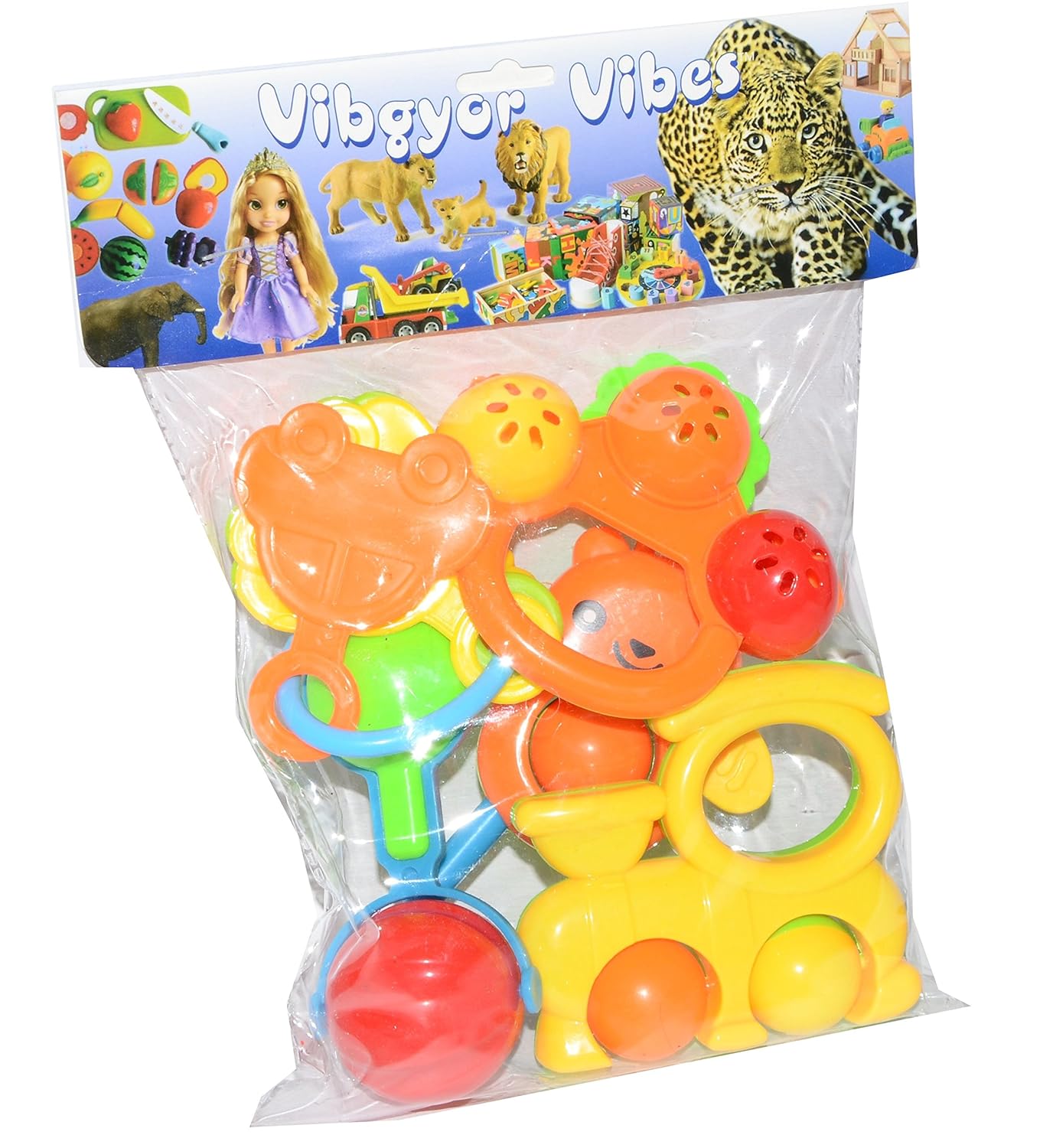 Buy Vibgyor Vibes Lovely Mixed Colourful Non Toxic Rattles for Babies ...