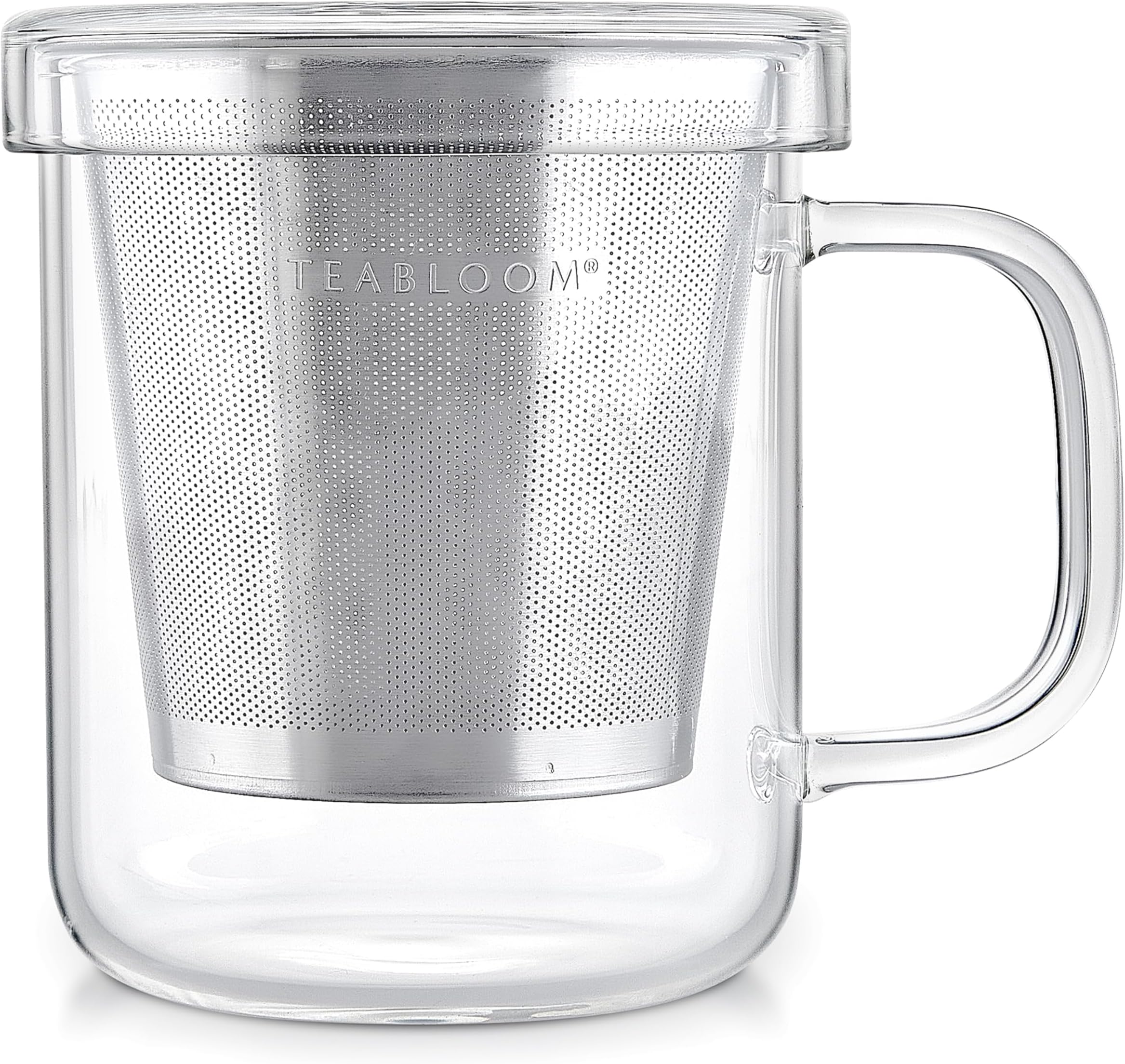 Amazon.com: ecooe 16.9 Oz Borosilicate Glass Tea Mug Cup Tea Glasses ...