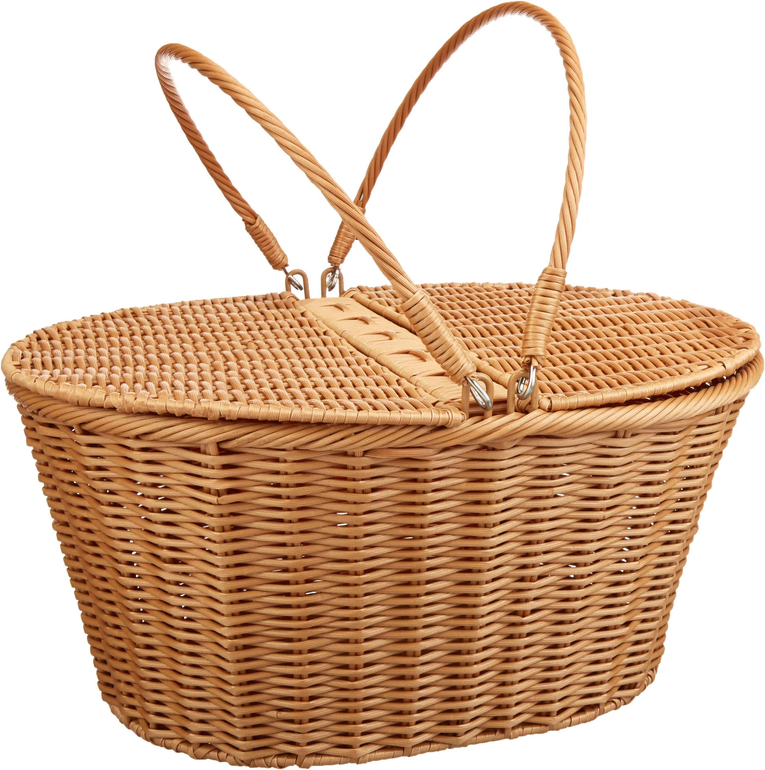 Amazon.com : Kovot Poly-Wicker Picnic Basket | Measures 16" x 13.5" x 7 ...