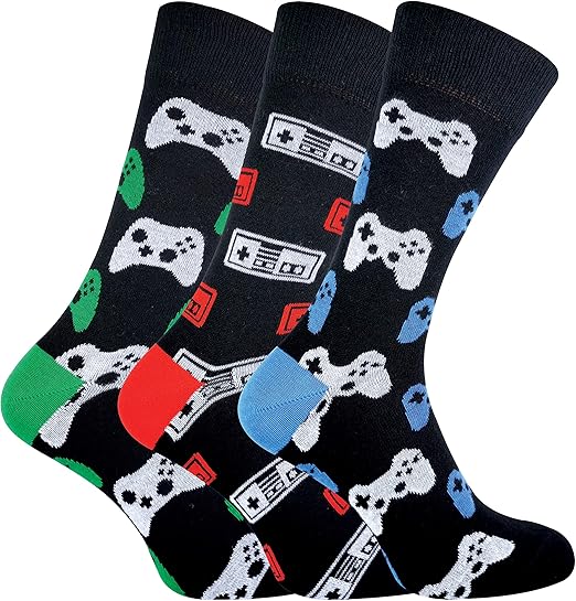 Sock Snob Mens Retro Gaming Funky Novelty Video Game Socks 6-11 | 3 ...