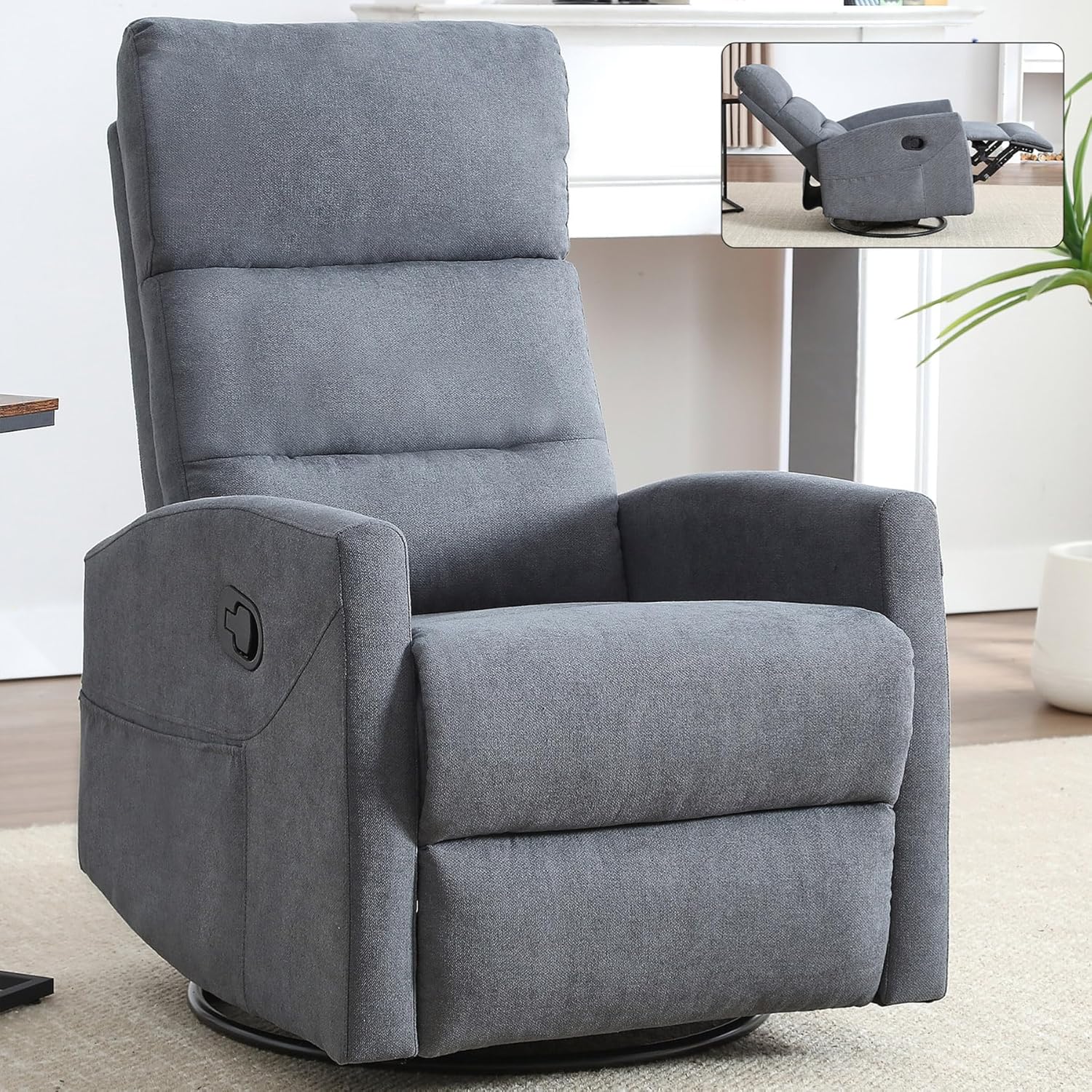 Amazon.com: Slim Lazy Boy Recliners for for Adults, Swivel Rocking ...