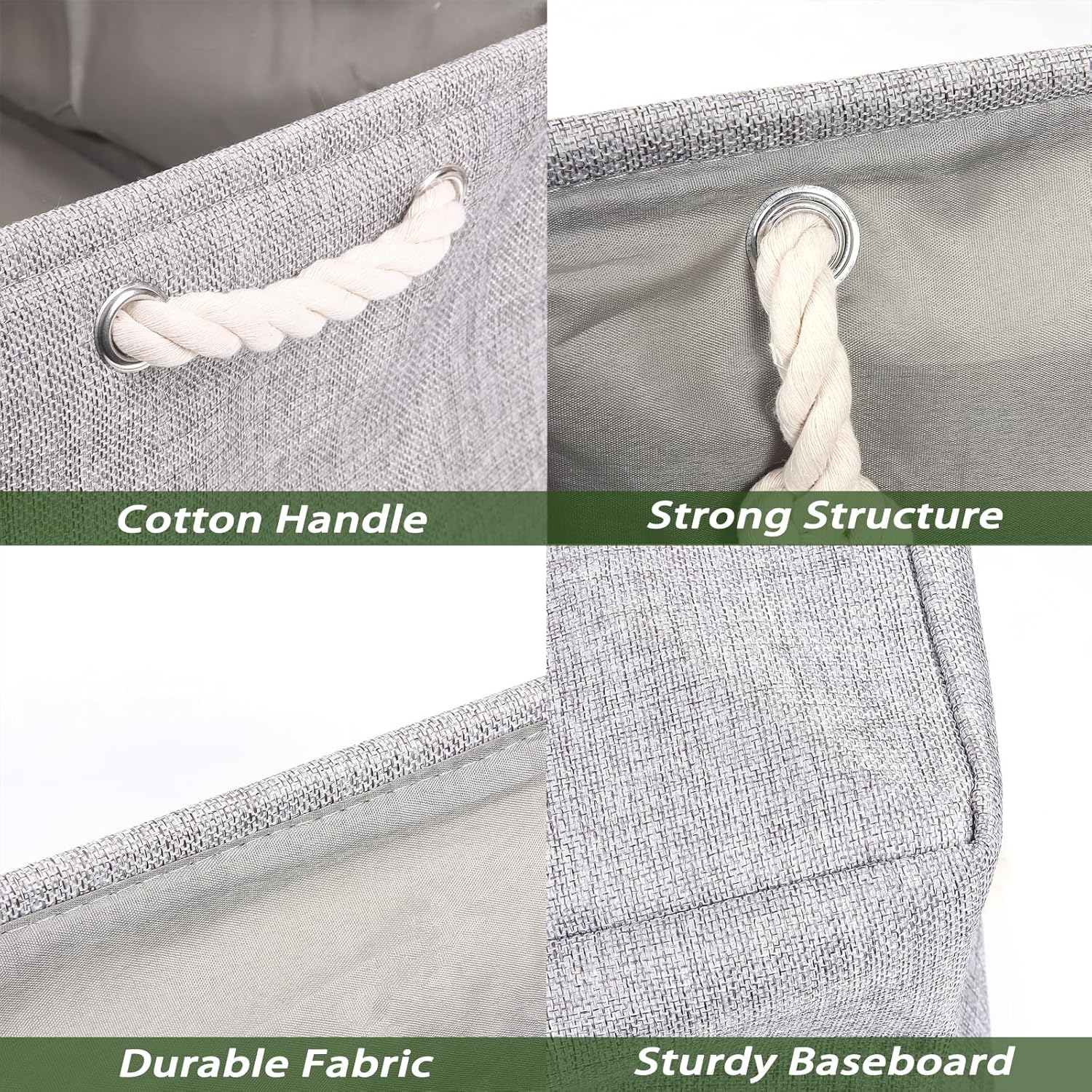 Lemiran Contenedores de almacenamiento para estantes, cestas de ...