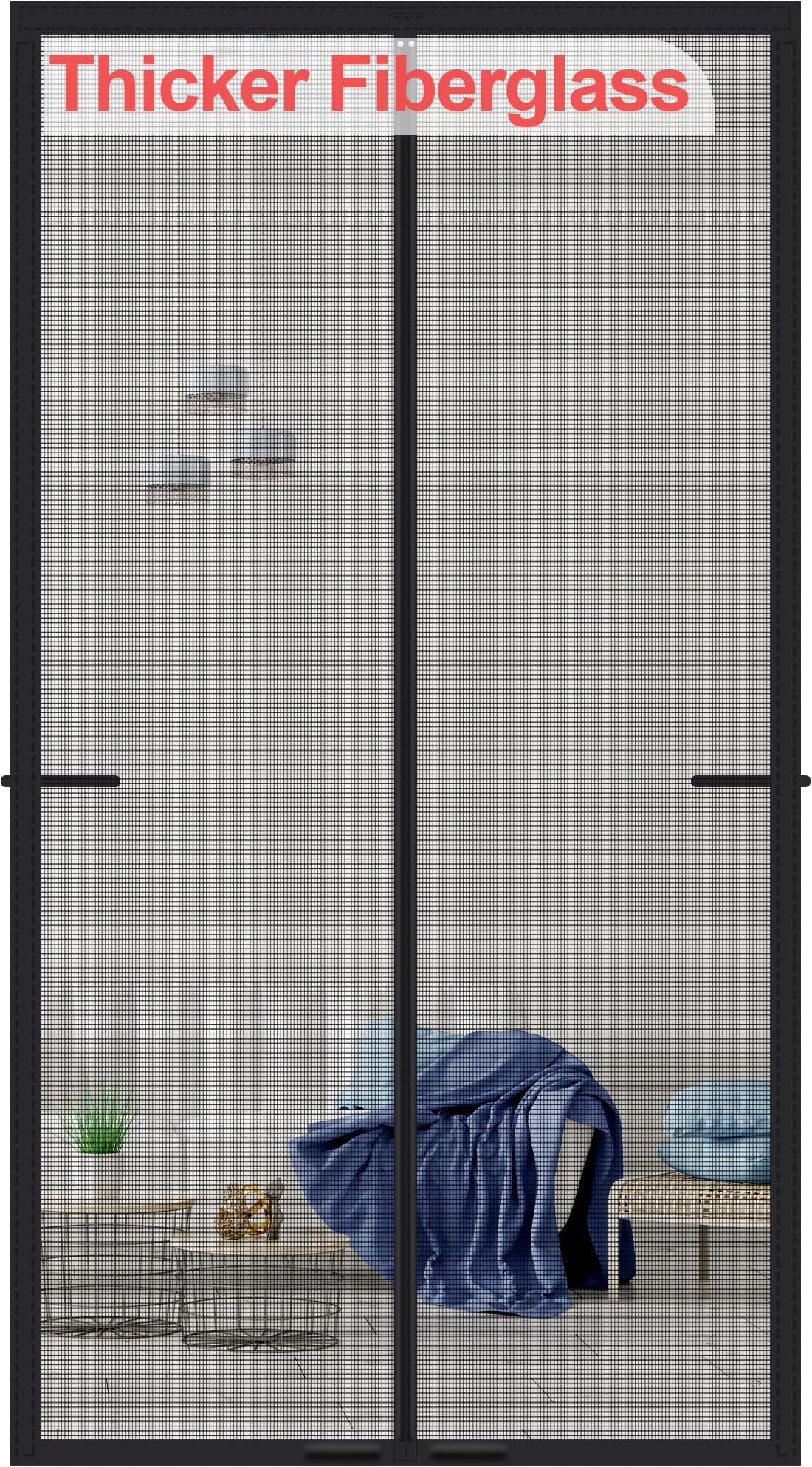 Magnetic Screen Door,Thicker 255g/㎡ Fiberglass & Full Strip Magnets for ...