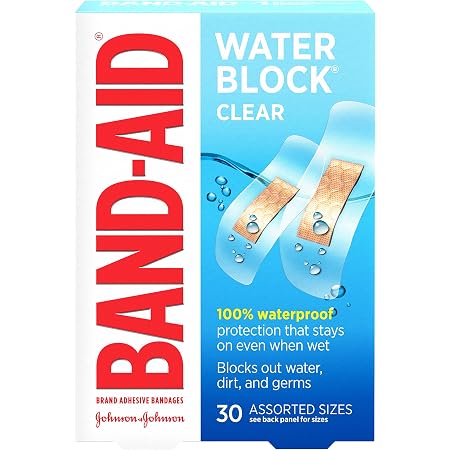 Amazon.com: Band-Aid Brand Water Block Clear Waterproof Sterile ...