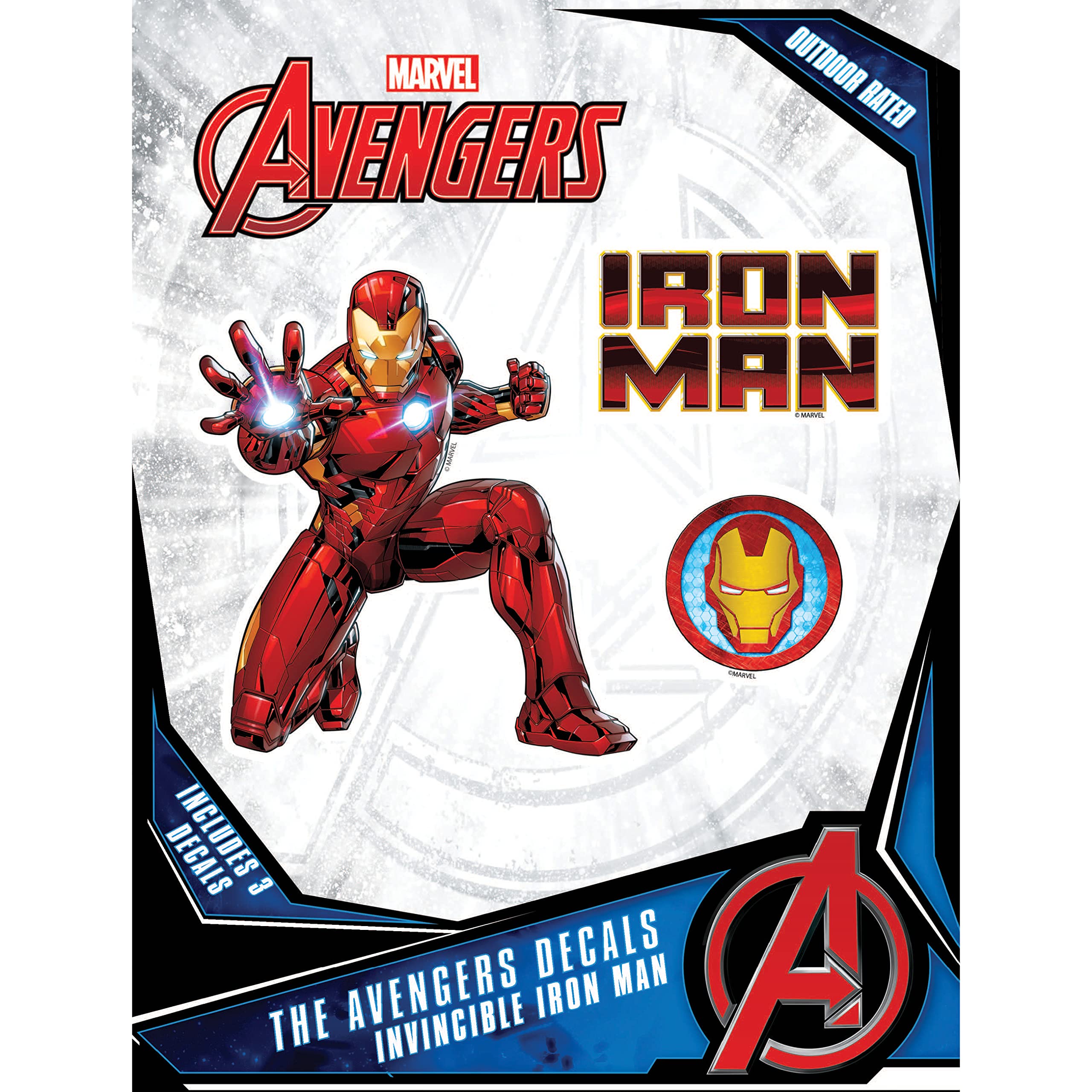 Amazon.com - Marvel Iron Man Vinyl Decals - Set of 3 Outdoor Rated ...