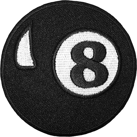 Amazon.com: TH Eight 8 Ball Billiards Pool Emblem Badge Patch Biker ...