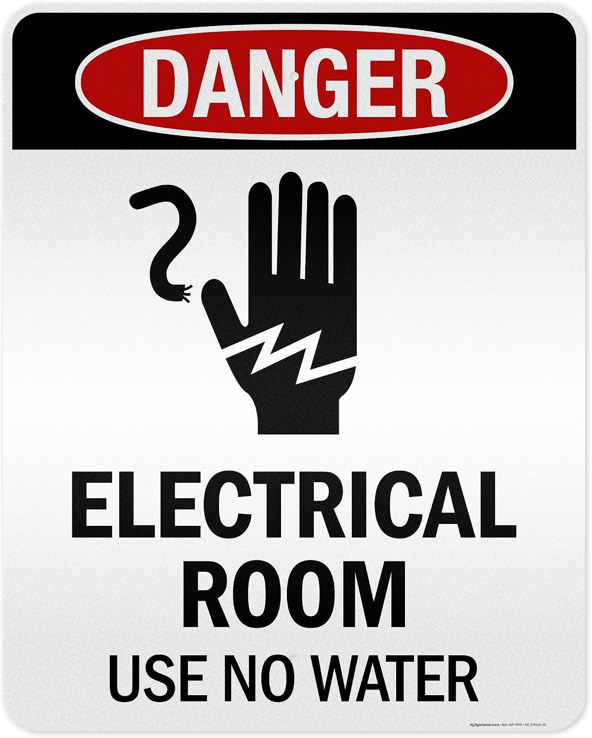 Amazon.com: Danger Electrical Room Use No Water Osha Sign, 24x30 Inches ...