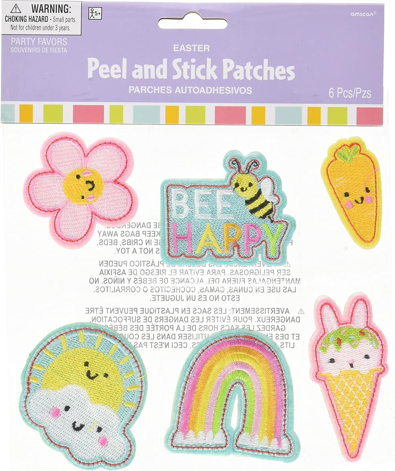 Amazon.com: Amscan Easter Peel & Stick Patches - 9' x 7' x 0.6 ...