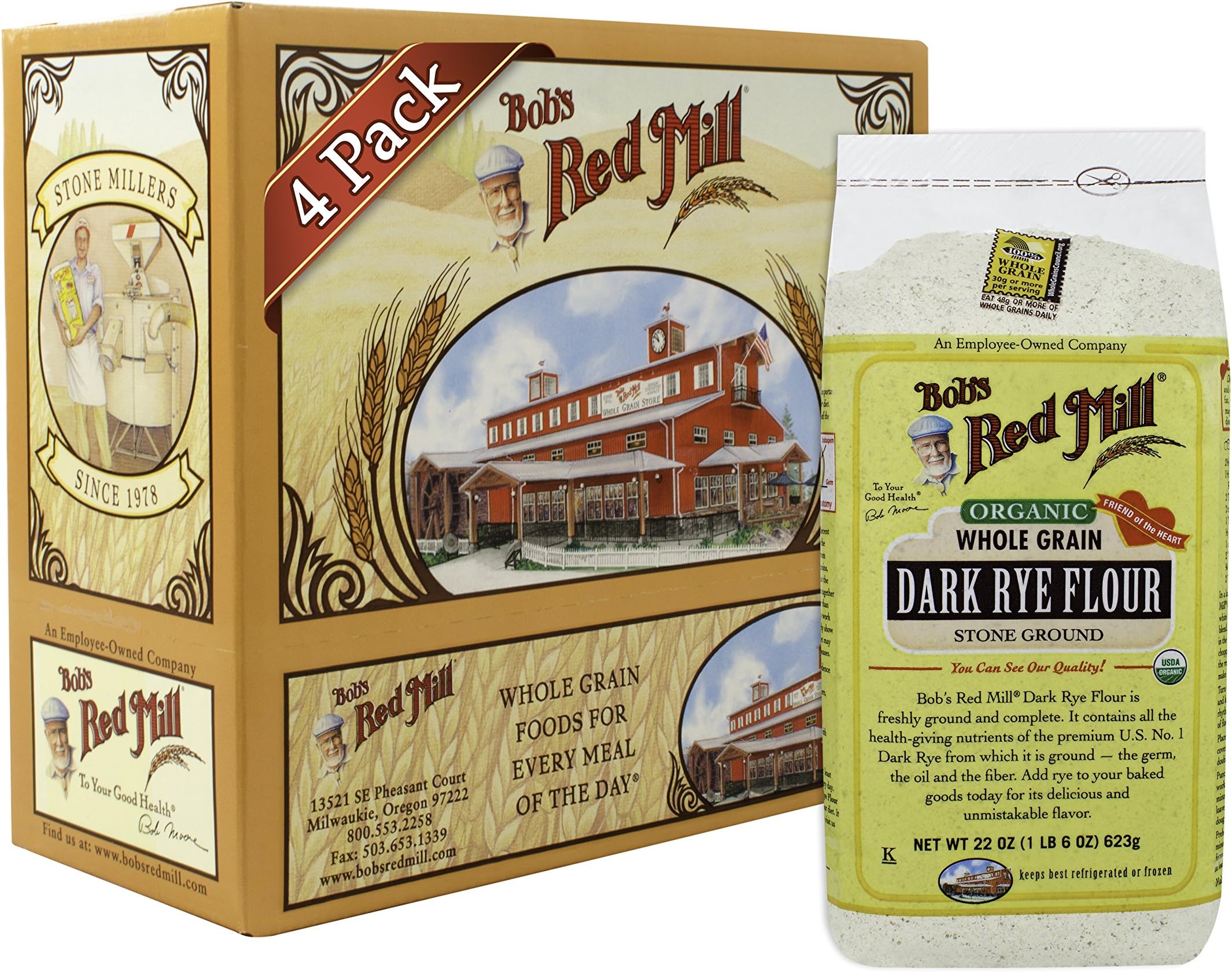 Amazon.com : Bob's Red Mill Dark Rye Flour, 22 oz : Grocery & Gourmet Food