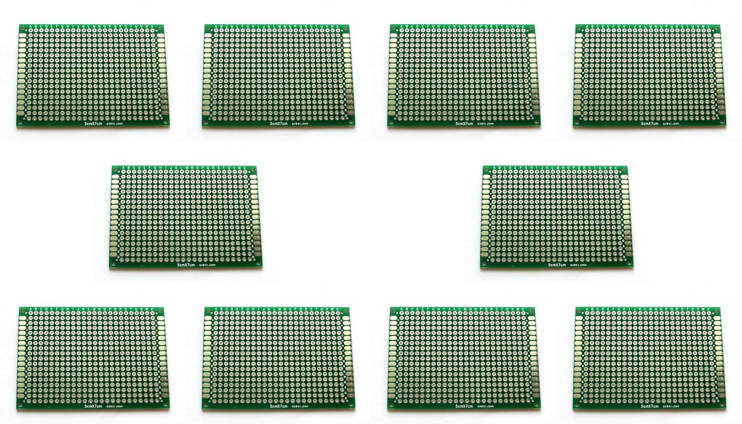 (10 pc) Pro3D 5 x 7 cm Double-Side Universal PCB Prototype Board ...