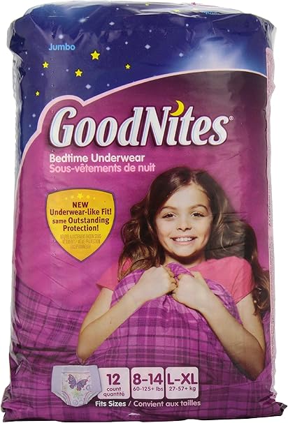 Goodnites Underwear For Girl, Large/Xlarge, Jumbo Pack, 12-Count ...