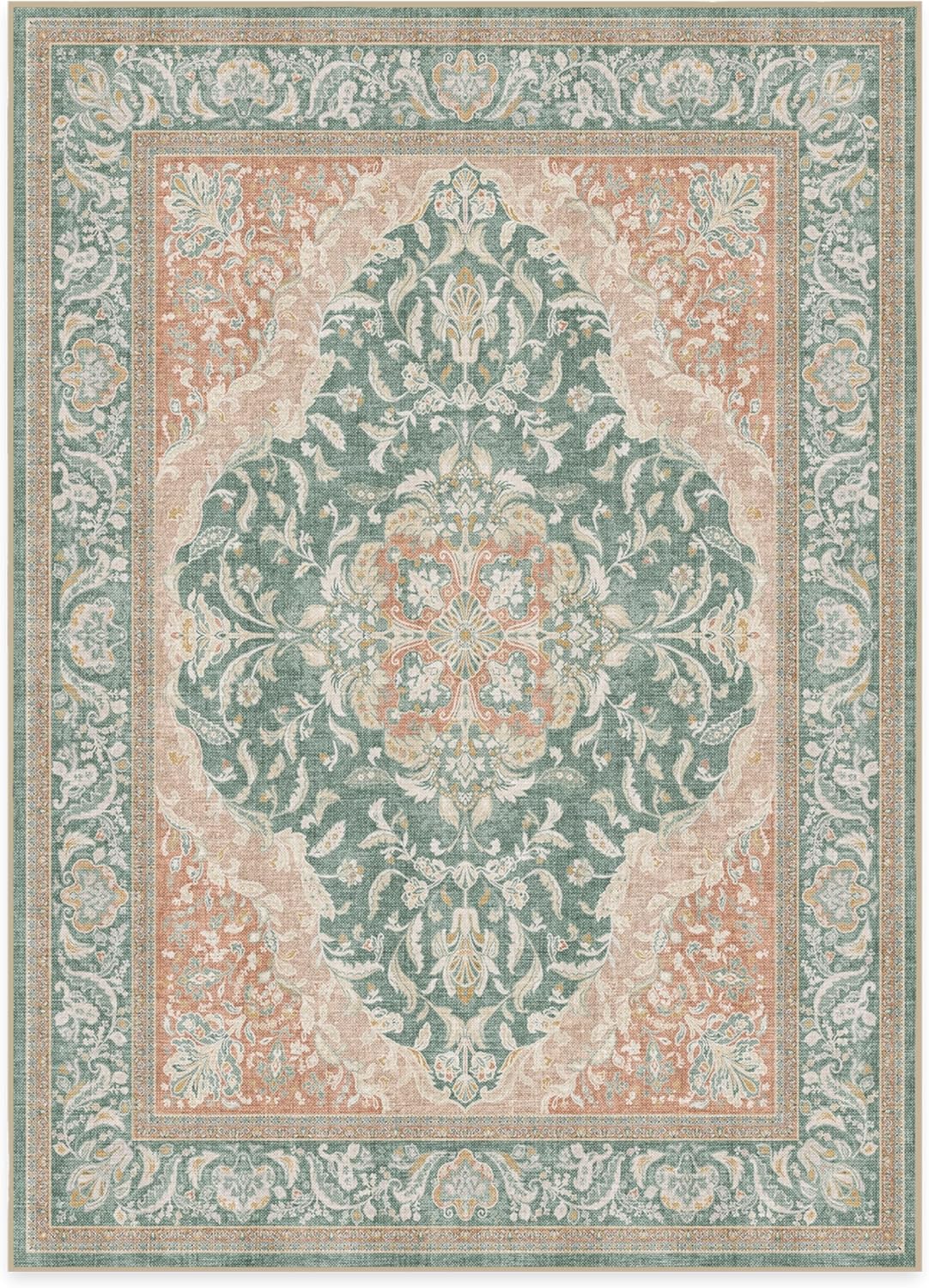 Amazon.com: RUGGABLE Washable Area Rug – Outdoor Allura Copper Sage 5x7 ...