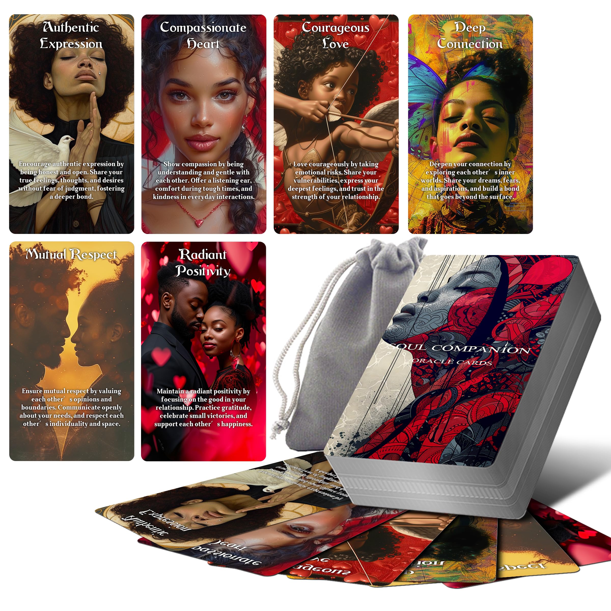 Amazon.com: ZZBUY Confession of Soulmate Oracle Cards, African American ...