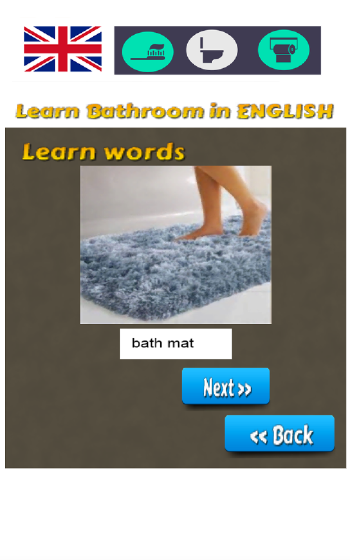 Learn Bathroom Words in English - App on Amazon Appstore