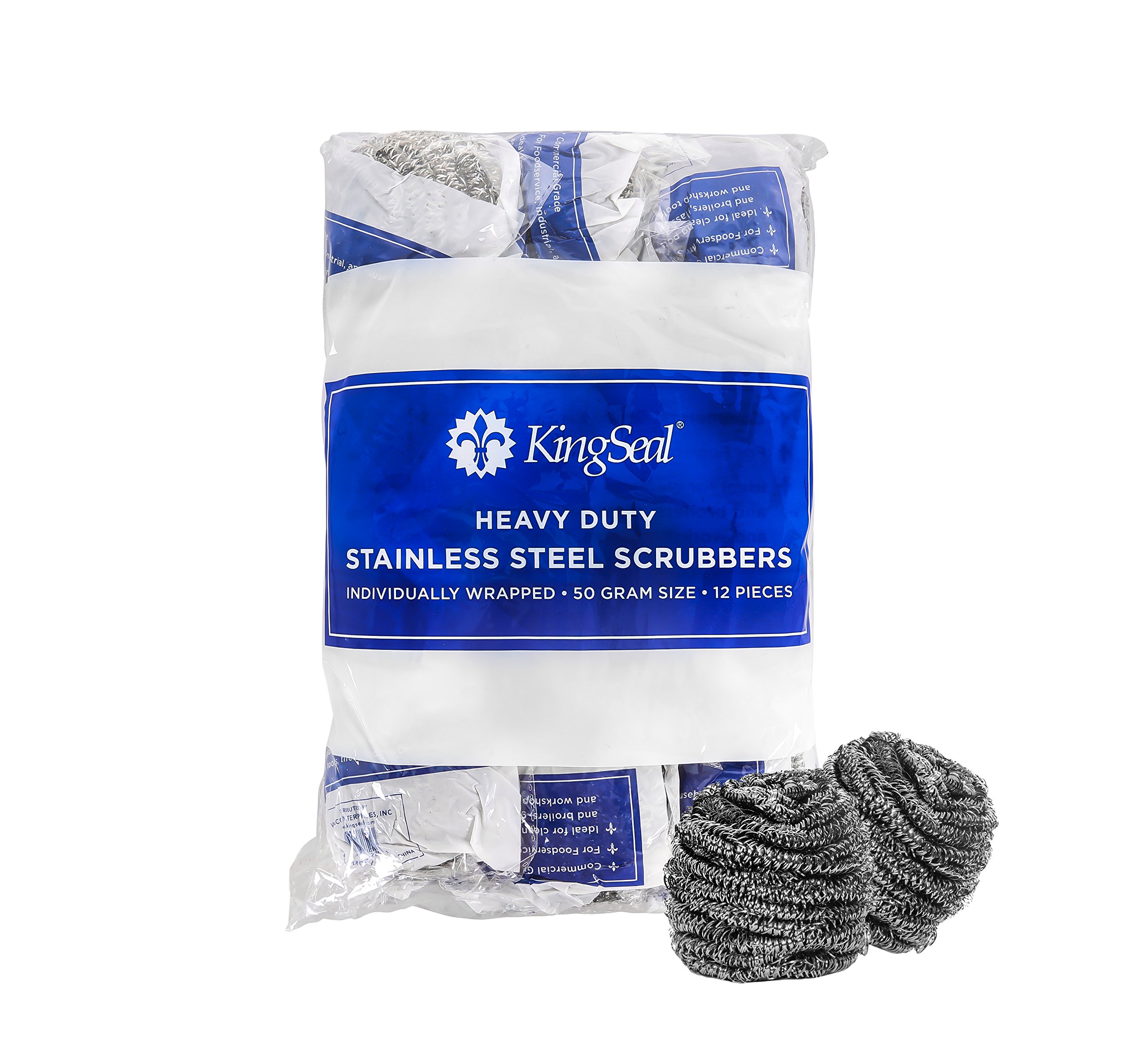 Amazon.com: 24 Count | KingSeal Stainless Steel Scrubbers, Scrub Pads ...