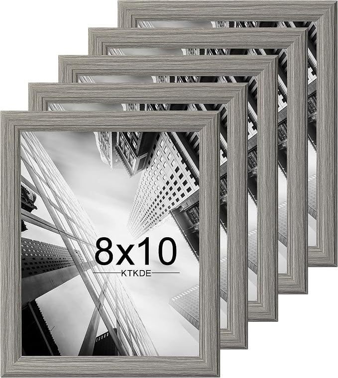 Amazon.com - KTKDE 8x10 Picture Frame Set of 5, Wooden frames Grey ...