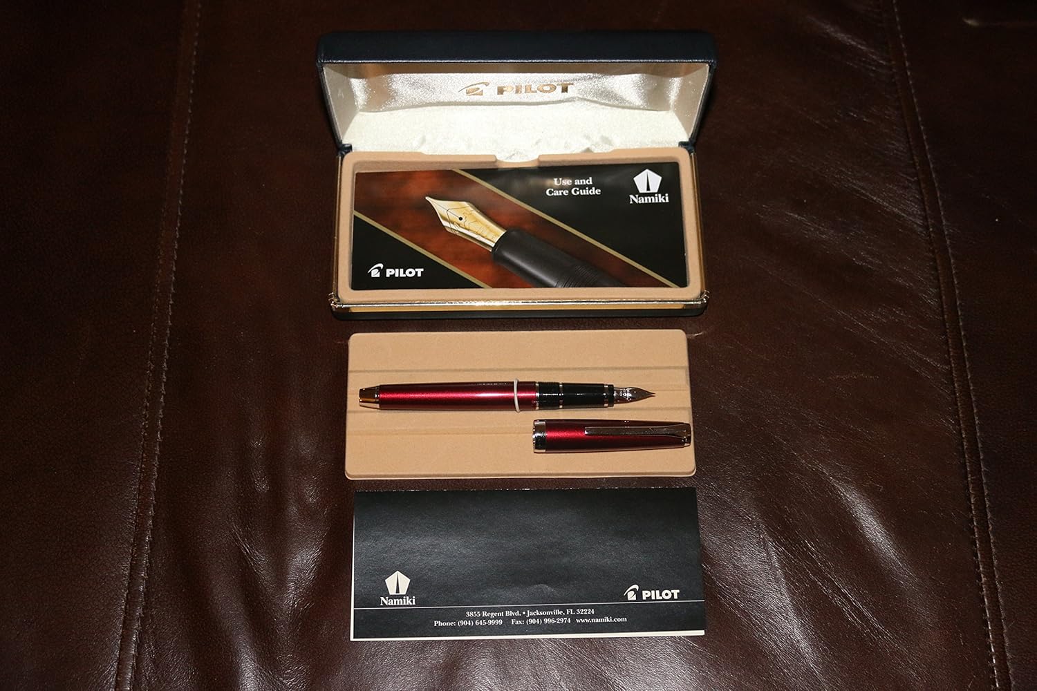 Amazon.com : PILOT Metal Falcon Collection Fountain Pen, Burgundy ...