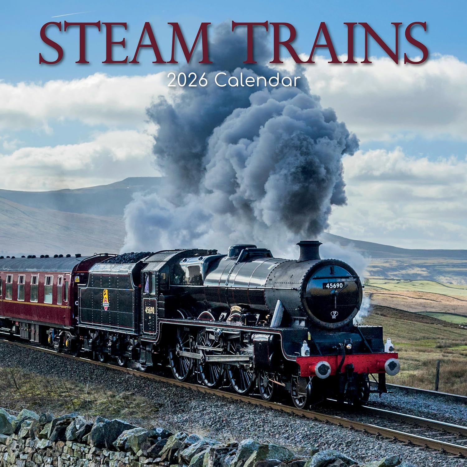 TGSC | Steam Trains 2026 Calendar 16 Month Family Square Wall 2026 UK ...
