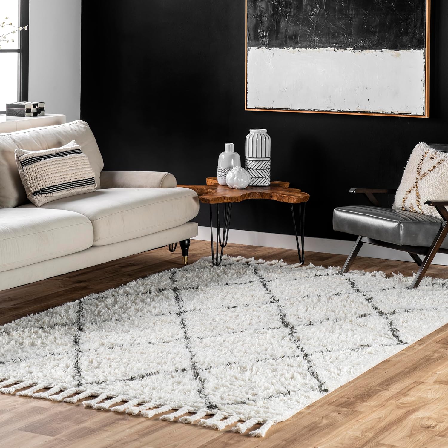 Amazon.com: nuLOOM Hand Knotted Fez Shag Accent Rug, 3x5, Natural ...