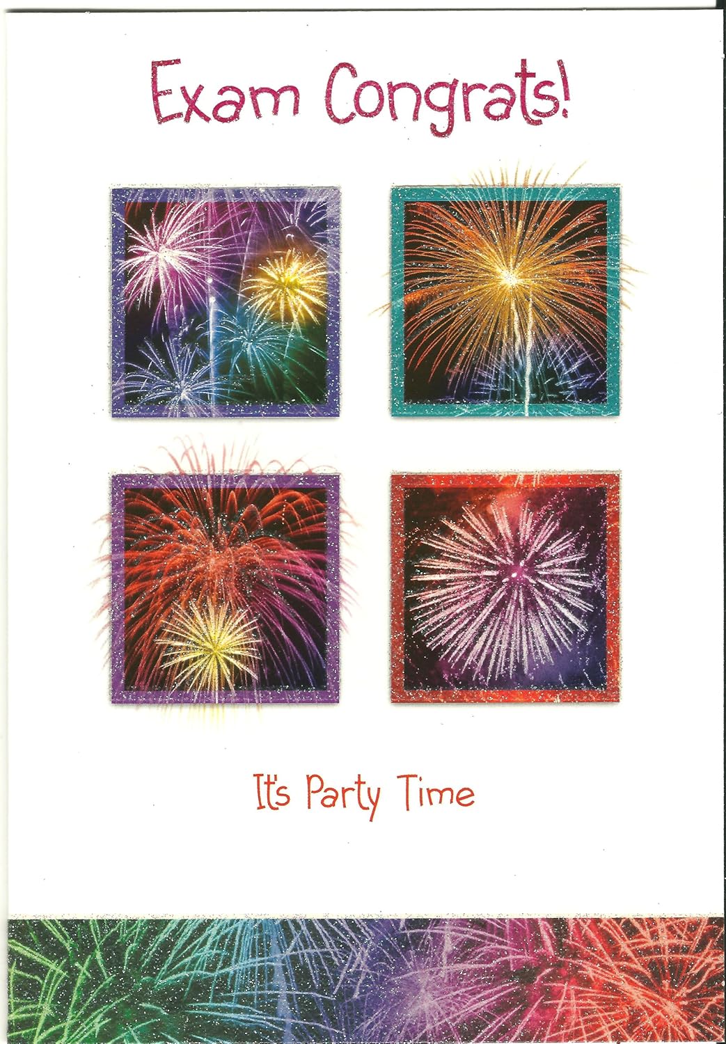 Amazon.com : "Exam Congrats It's Party Time" Greetings Card - With Pink ...