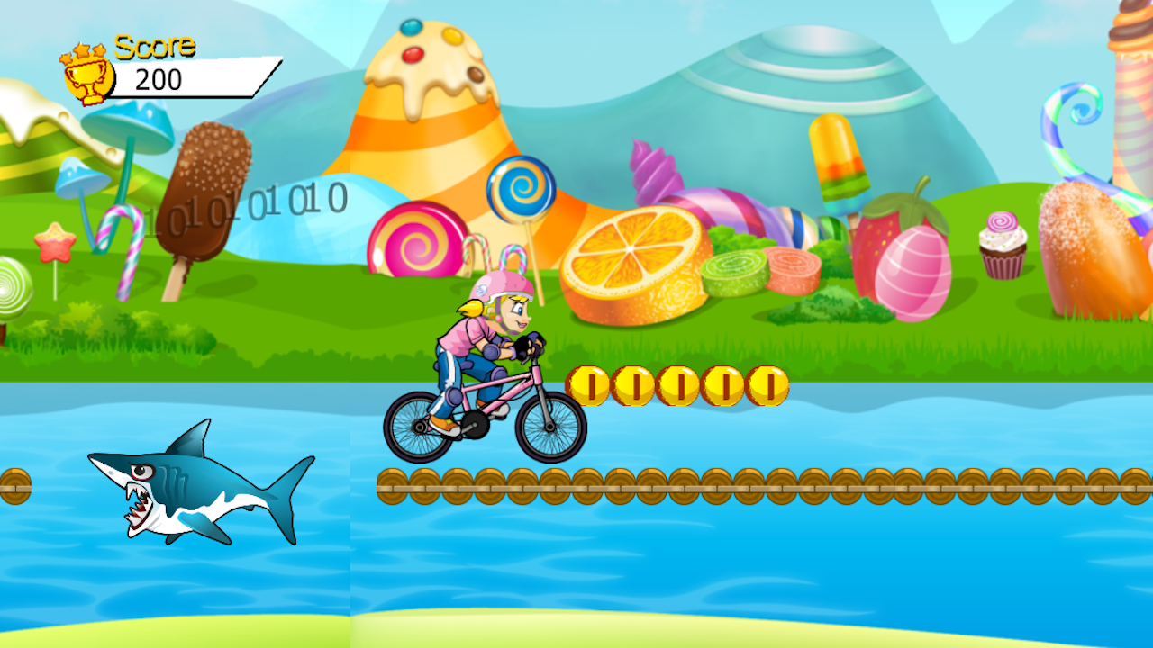 Girl Jump on Sharks with Bike:Amazon.de:Appstore for Android
