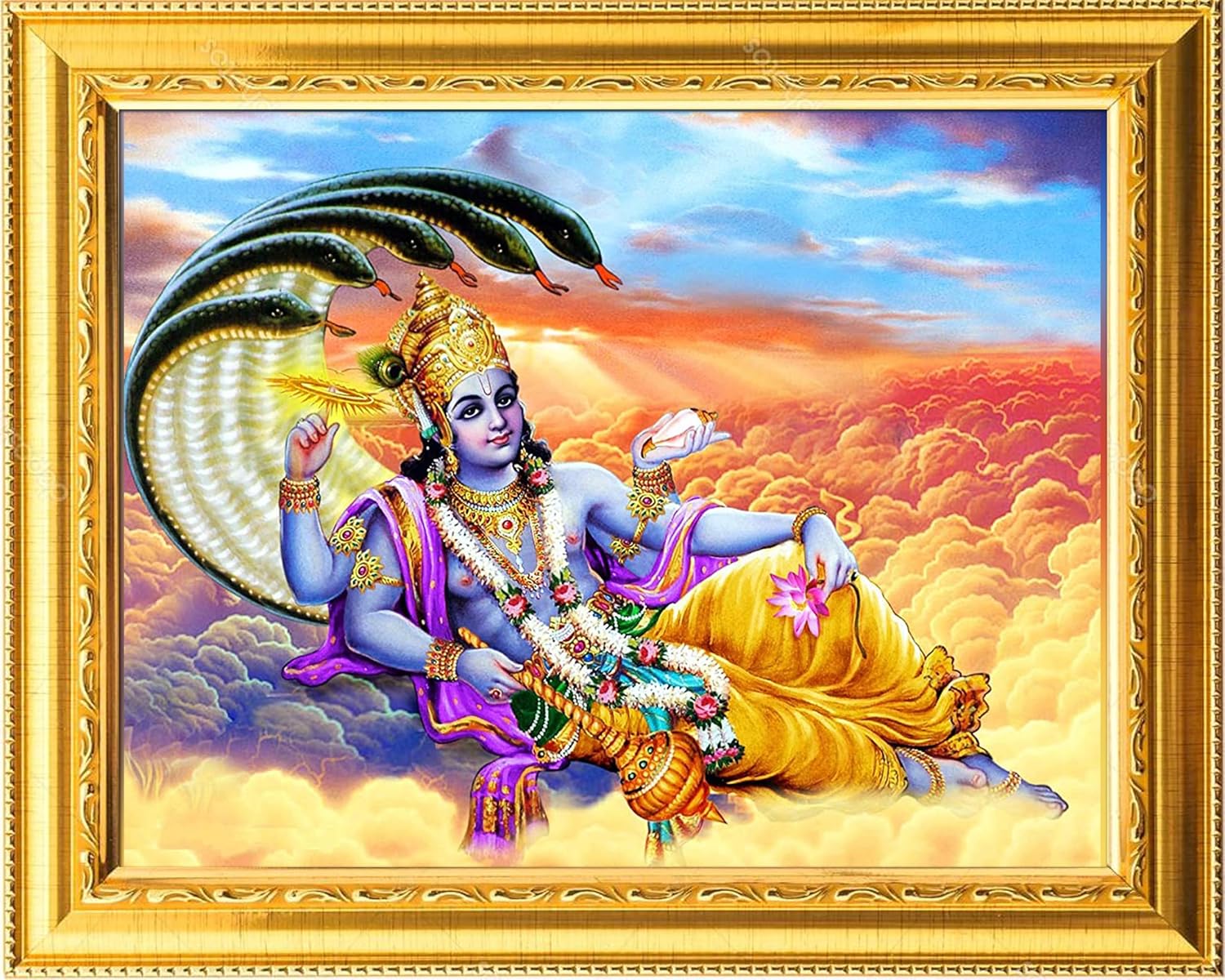 NDFRAME laxmi vishnu garuda Hindu Bhagwan Devi Devta photo frame with ...