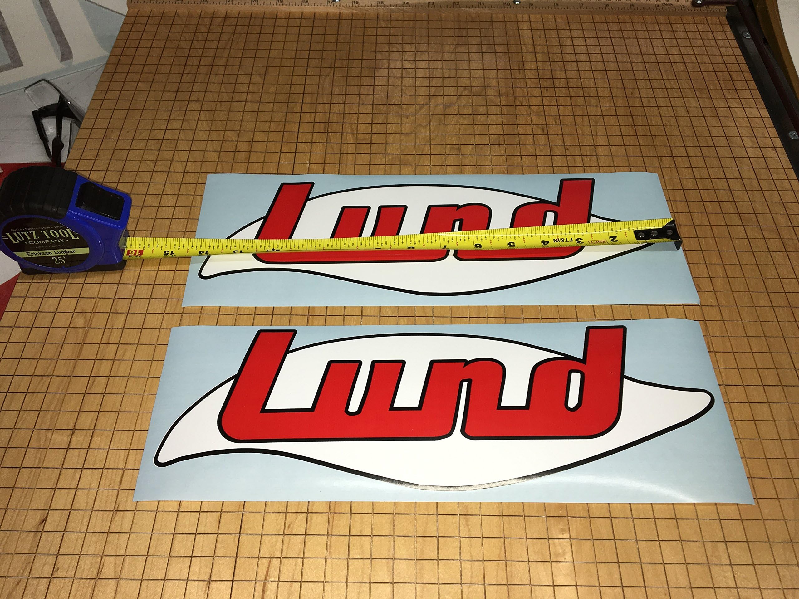 Amazon.com: Lund Extra Vintage Boat Pair Decals 70's 60's SSV Rebel S16 ...