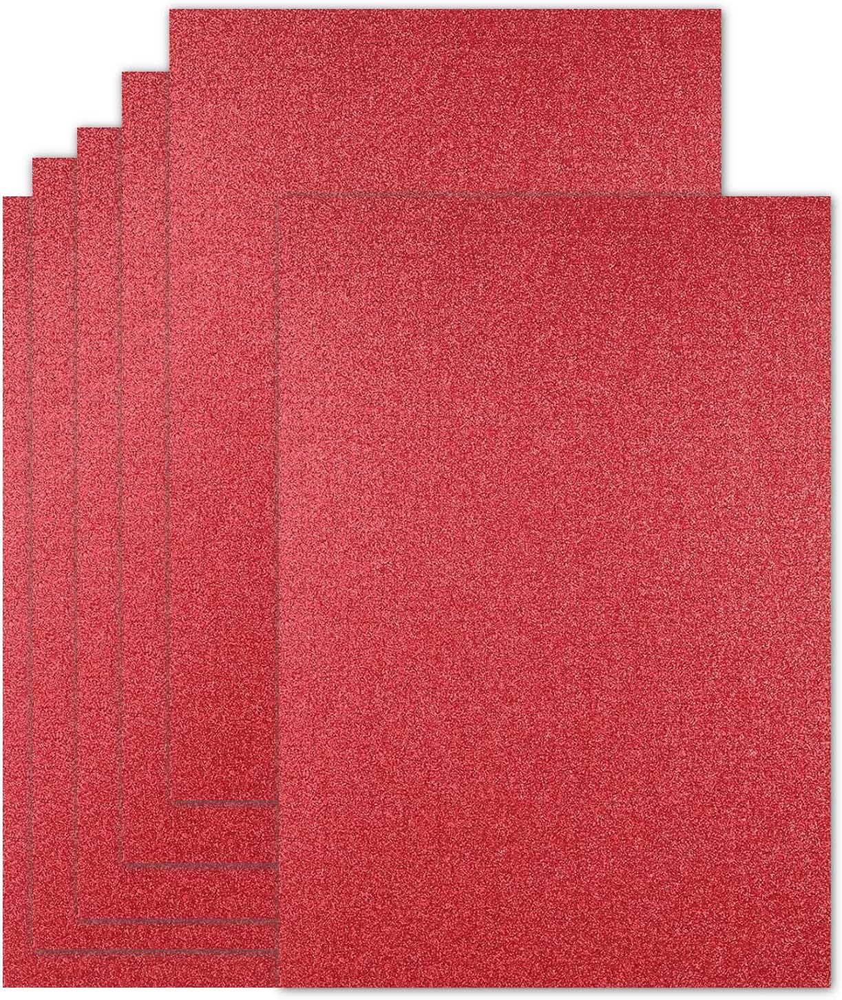 Amazon.com: Red Glitter Cardstock - 10 Sheets Premium Glitter Paper ...