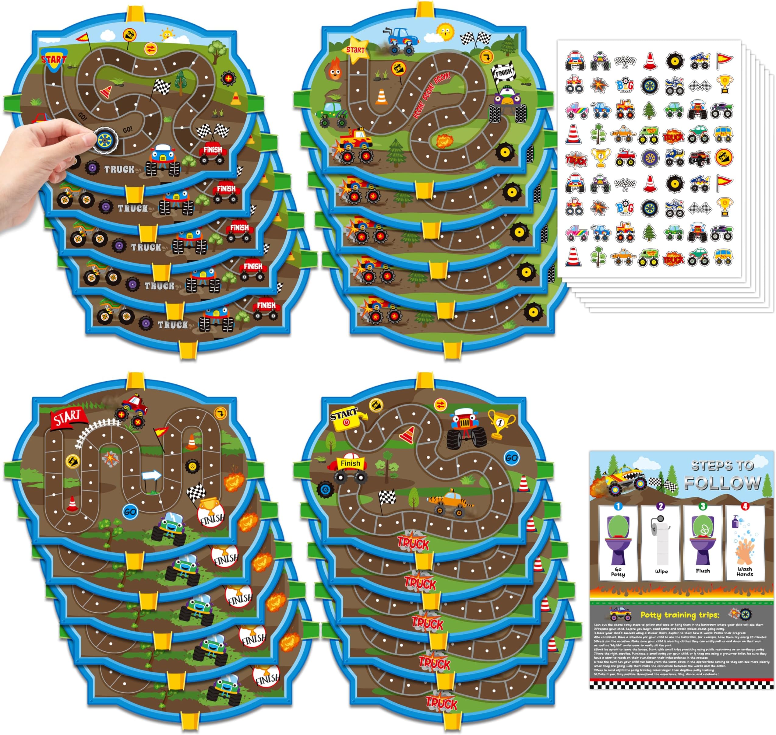 Amazon.com: Construction Potty Training Reward Chart with Stickers ...