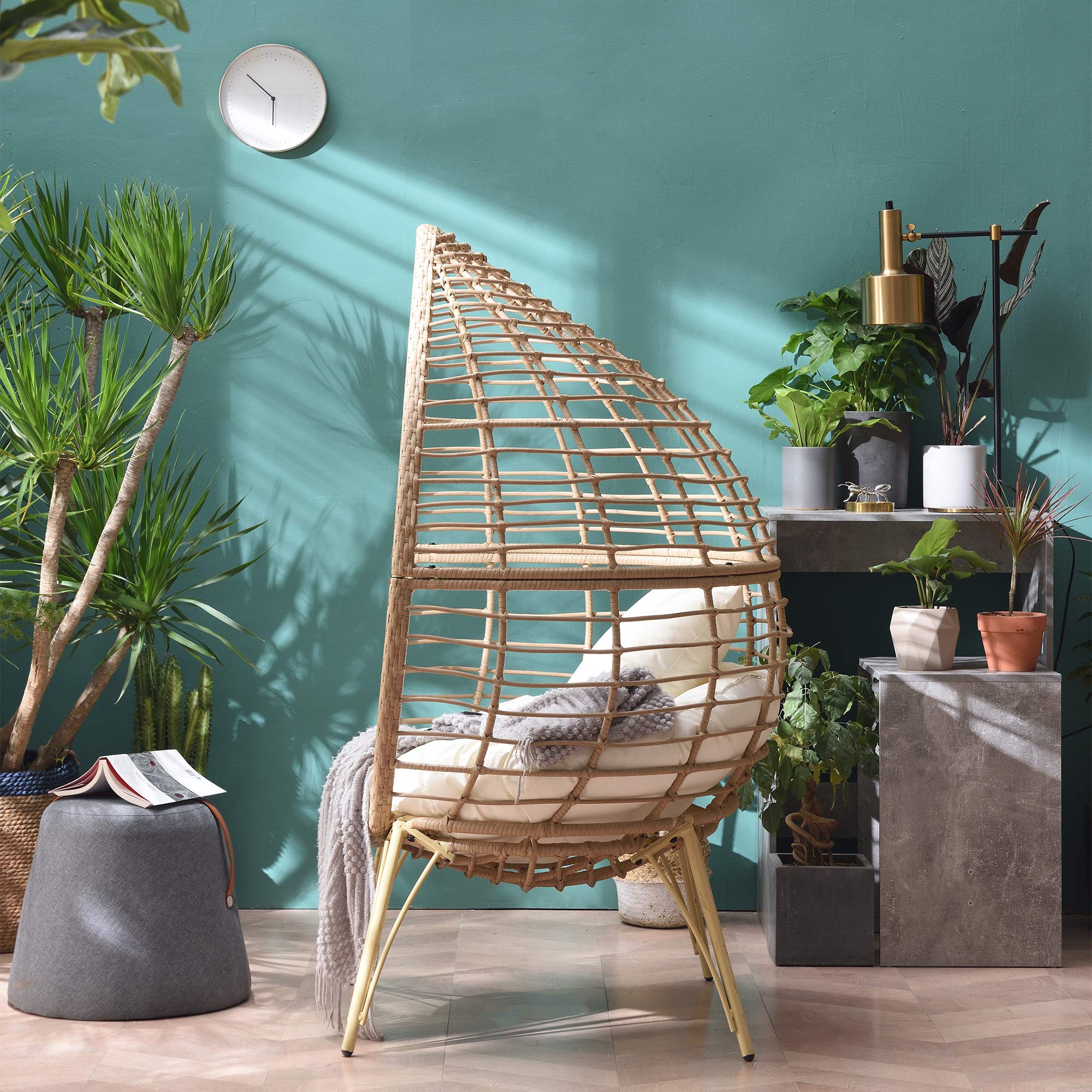 Caspian Natural Rattan Effect Cocoon Patio Egg Chair at Samuel Austral blog