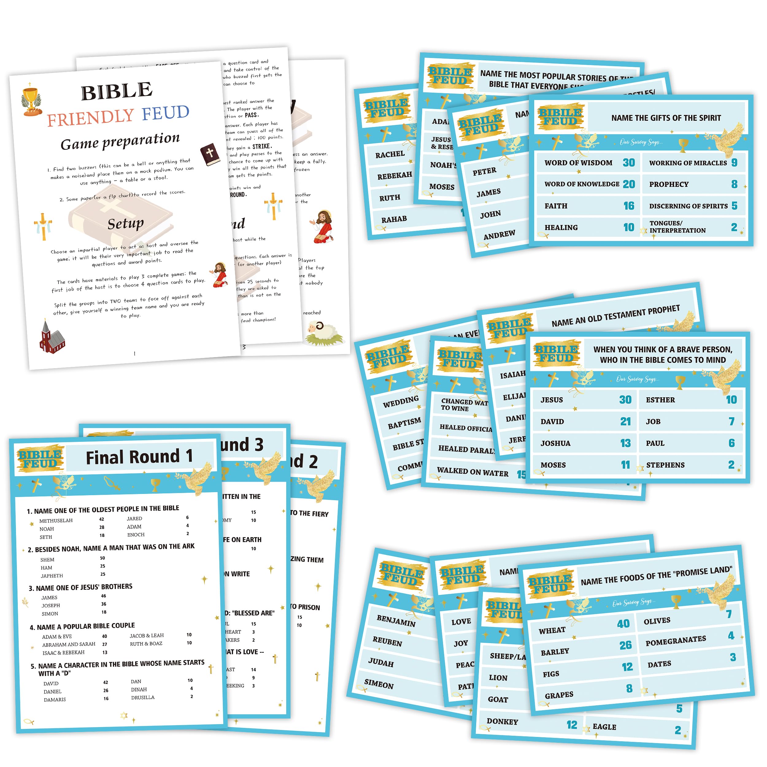 Amazon.com: Bible Games for Adults and Family,Family Feud Game for ...