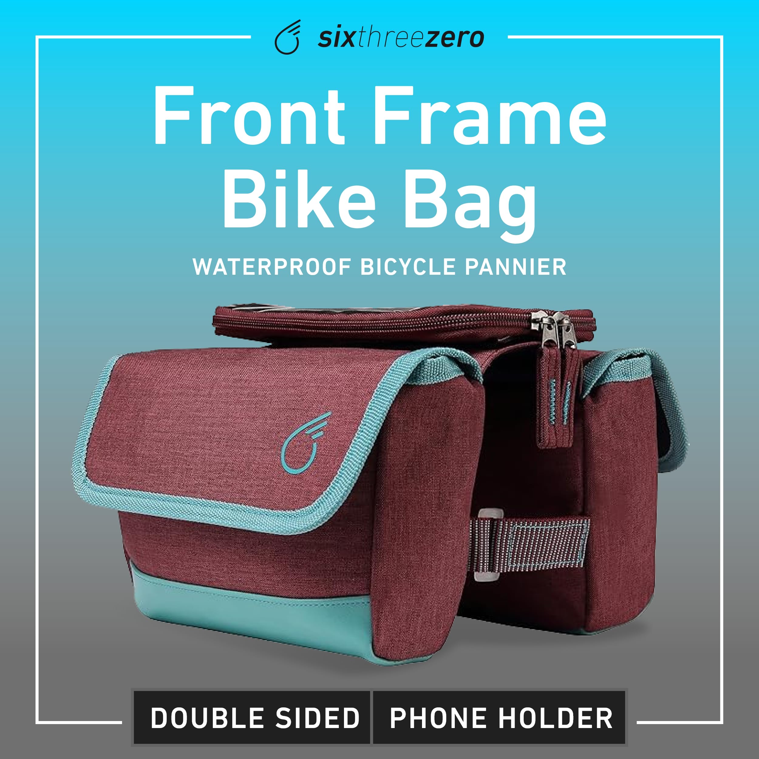 Snapklik.com : Sixthreezero Frame Mount Bike Bag, Bicycle Top Tube Pouch