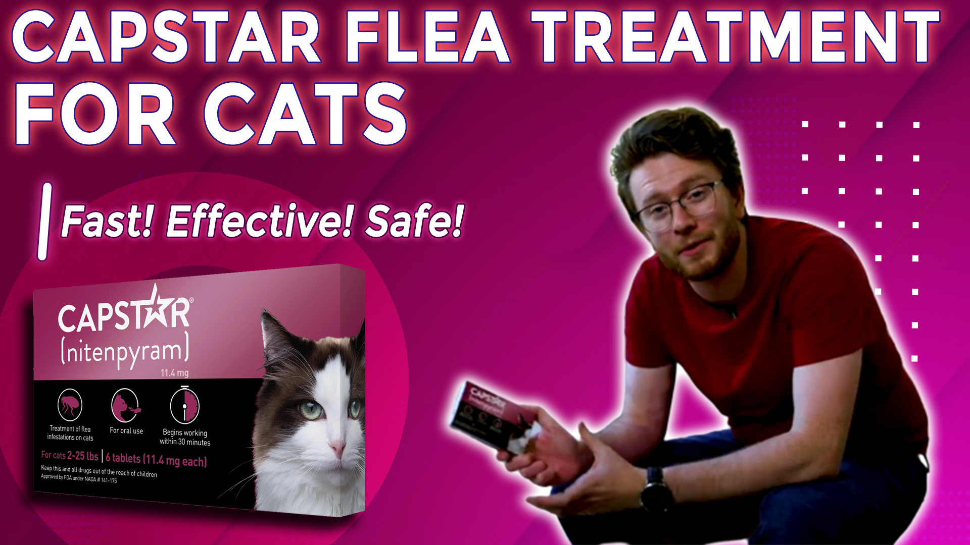 Watch Capstar fast acting tablets for Cat flea treatment on Amazon Live