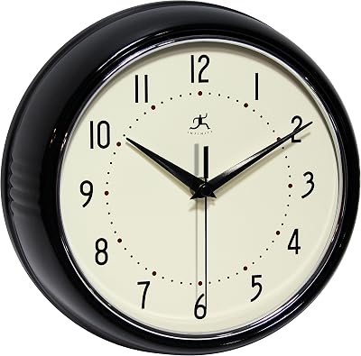 Amazon.com: Infinity Instruments Square Silent Retro 9 inch Mid Century ...