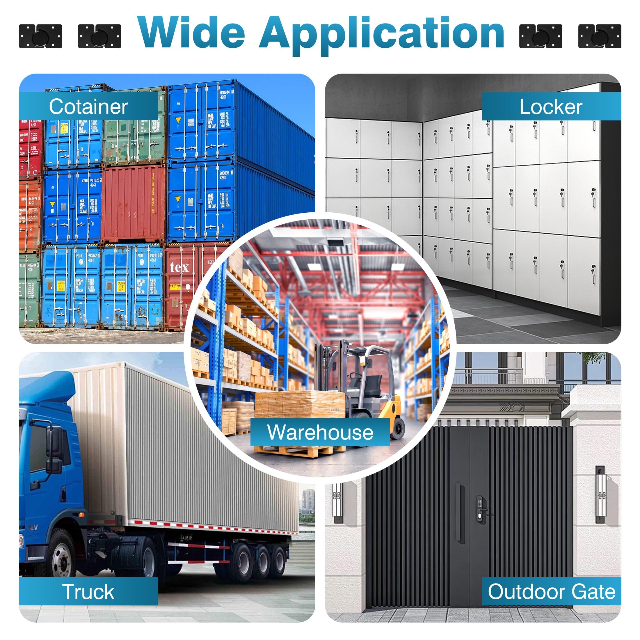 IRONWALLS 2 Packs Puck Lock Keyed Alike, 2-7/8” / 73mm Hidden Shackle ...