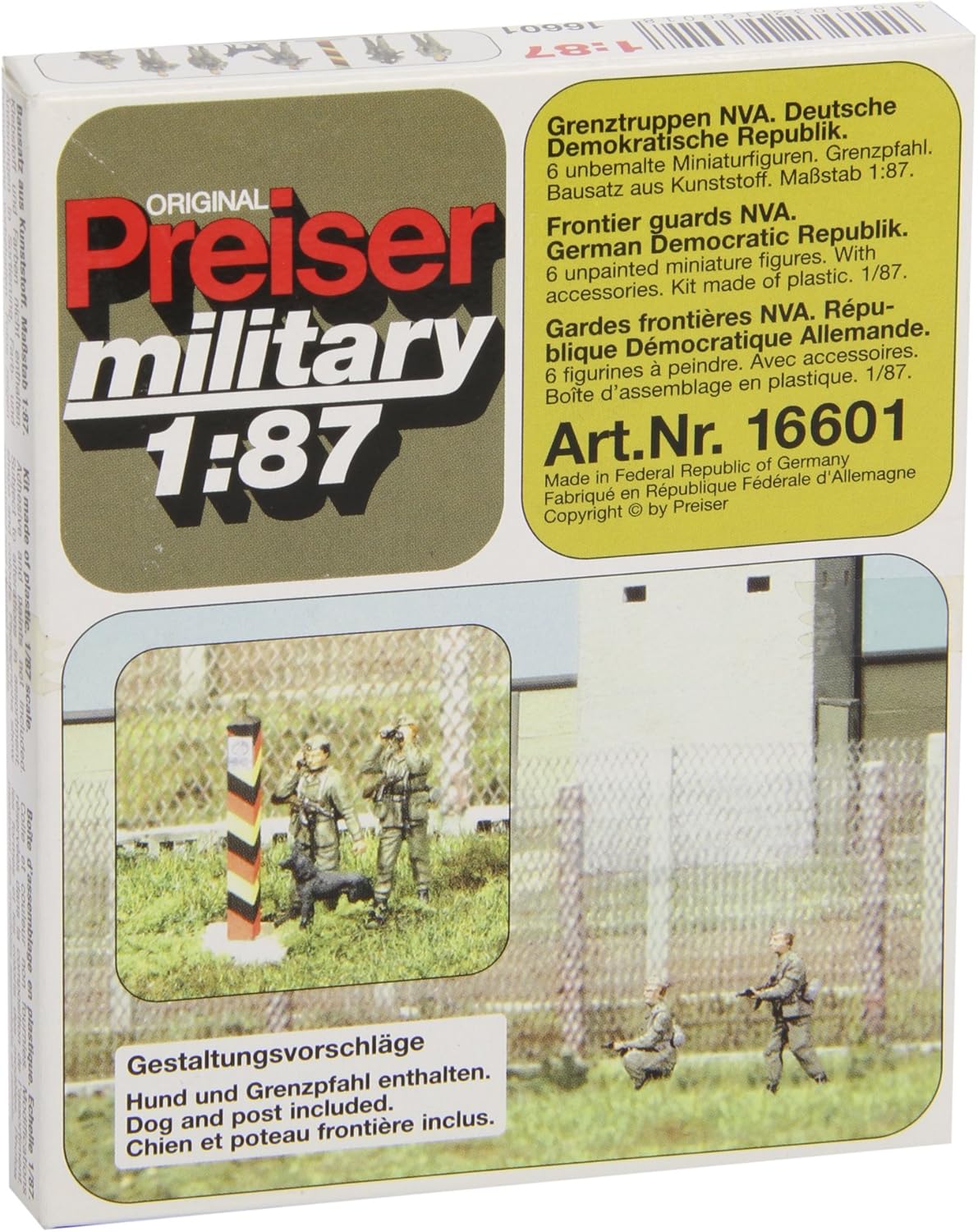 Preiser 16601 GDR NVA Frontier Guards (6) Kit : Amazon.co.uk: Toys & Games