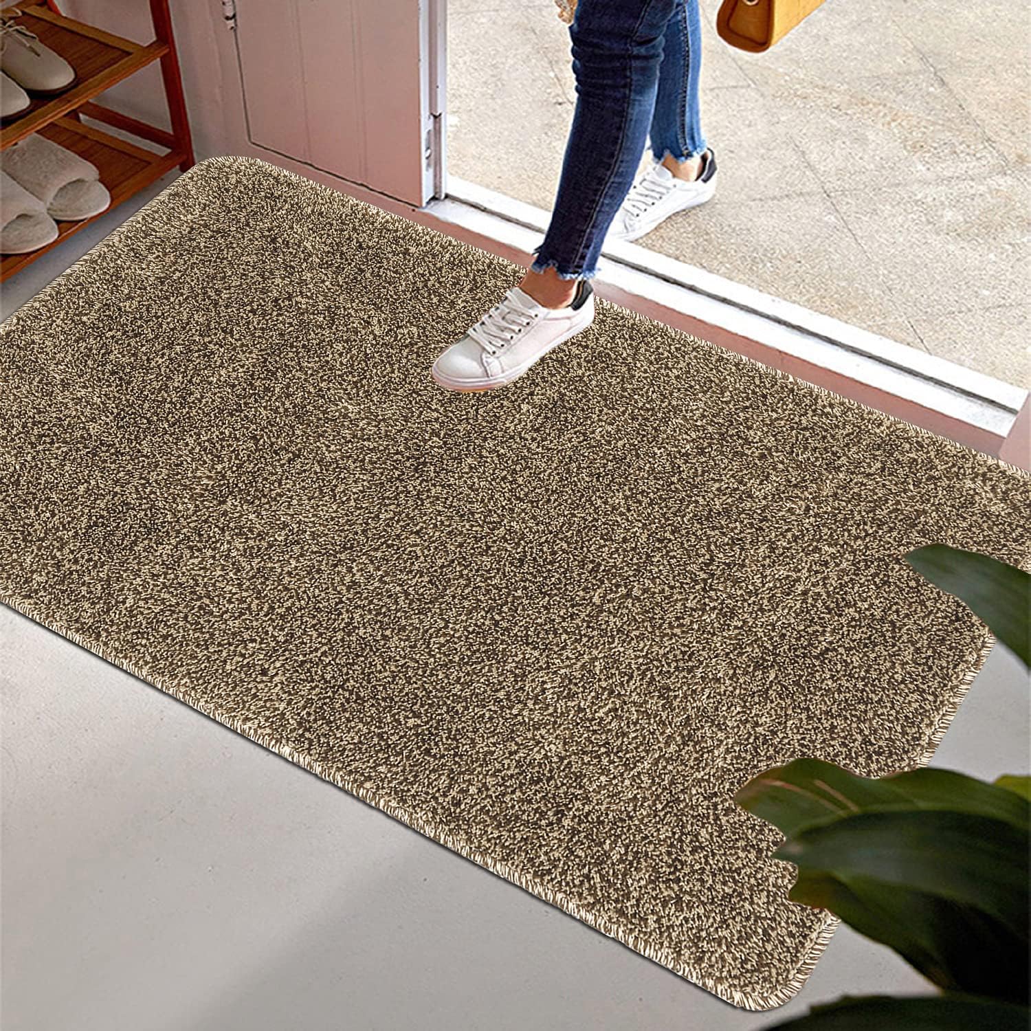 Amazon.com: HEBE Indoor Outdoor Doormat 32"x48" Soft Absorbent Inside ...