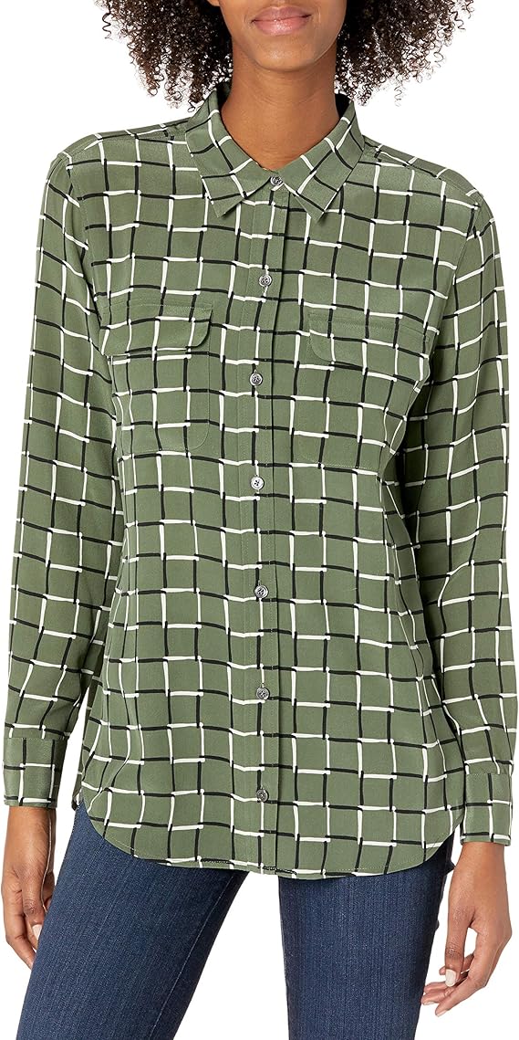 Equipment Women's Slim Signature Blouse at Amazon Women’s Clothing store