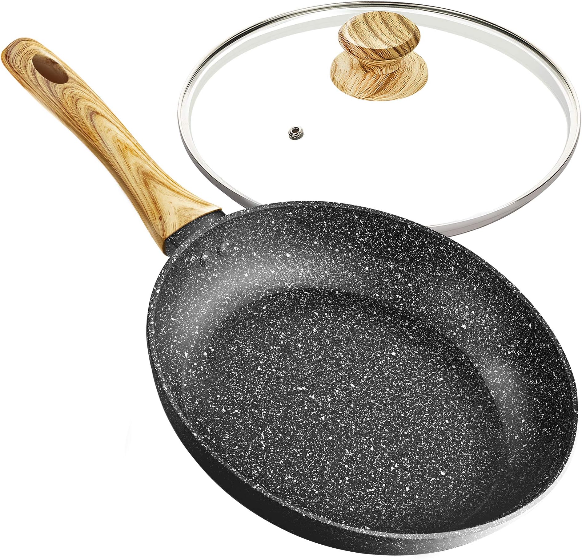 Amazon.com: CAROTE Nonstick Frying Pan Skillet,8" Non Stick Granite Fry ...