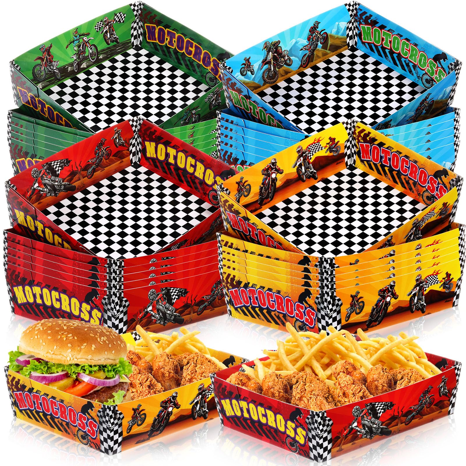 Amazon.com: Mifoci 36 Pcs Dirt Bike Party Supplies Motorcycle Birthday ...