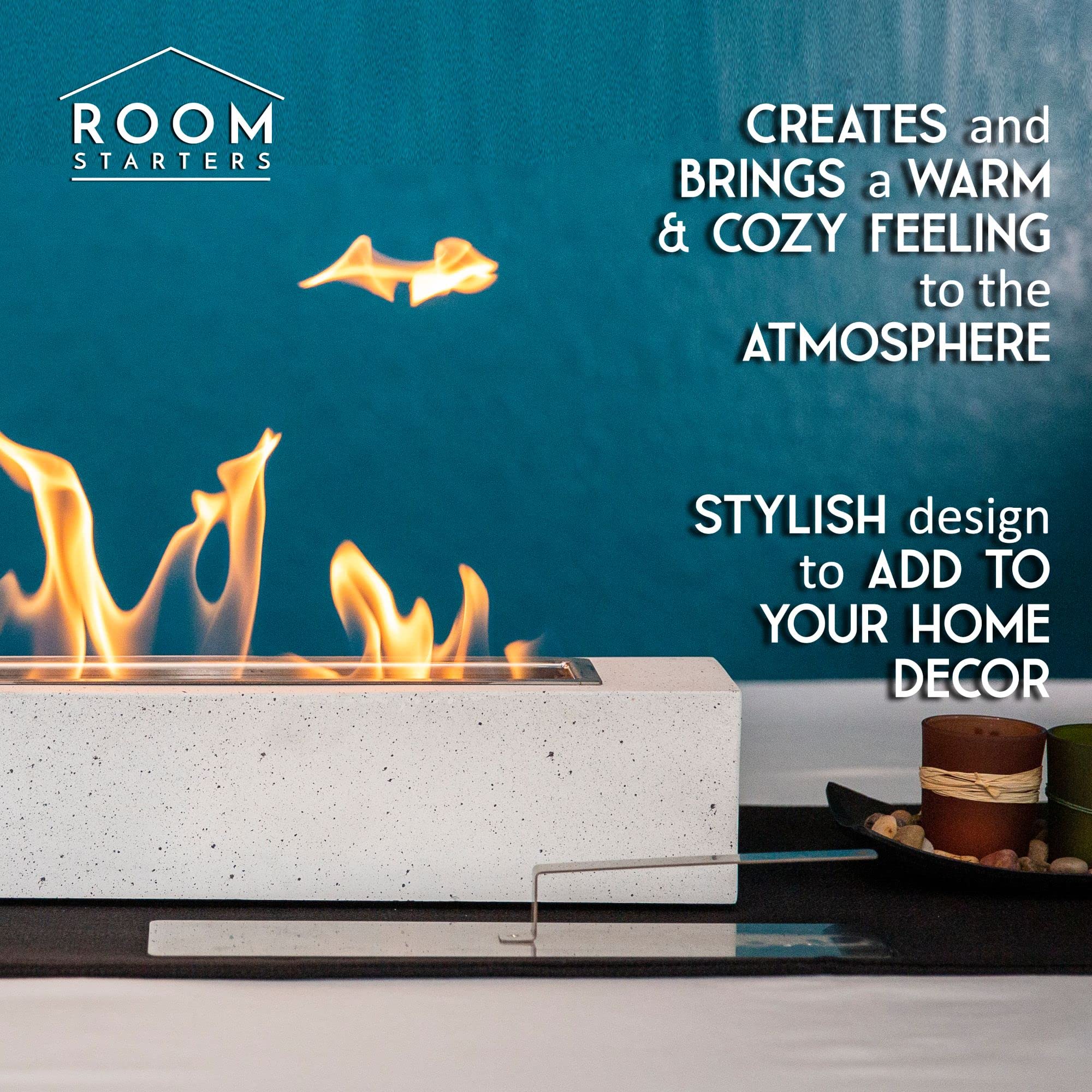 Tabletop Fire Pit - Portable Indoor or Outdoor Fireplace, Table Top ...